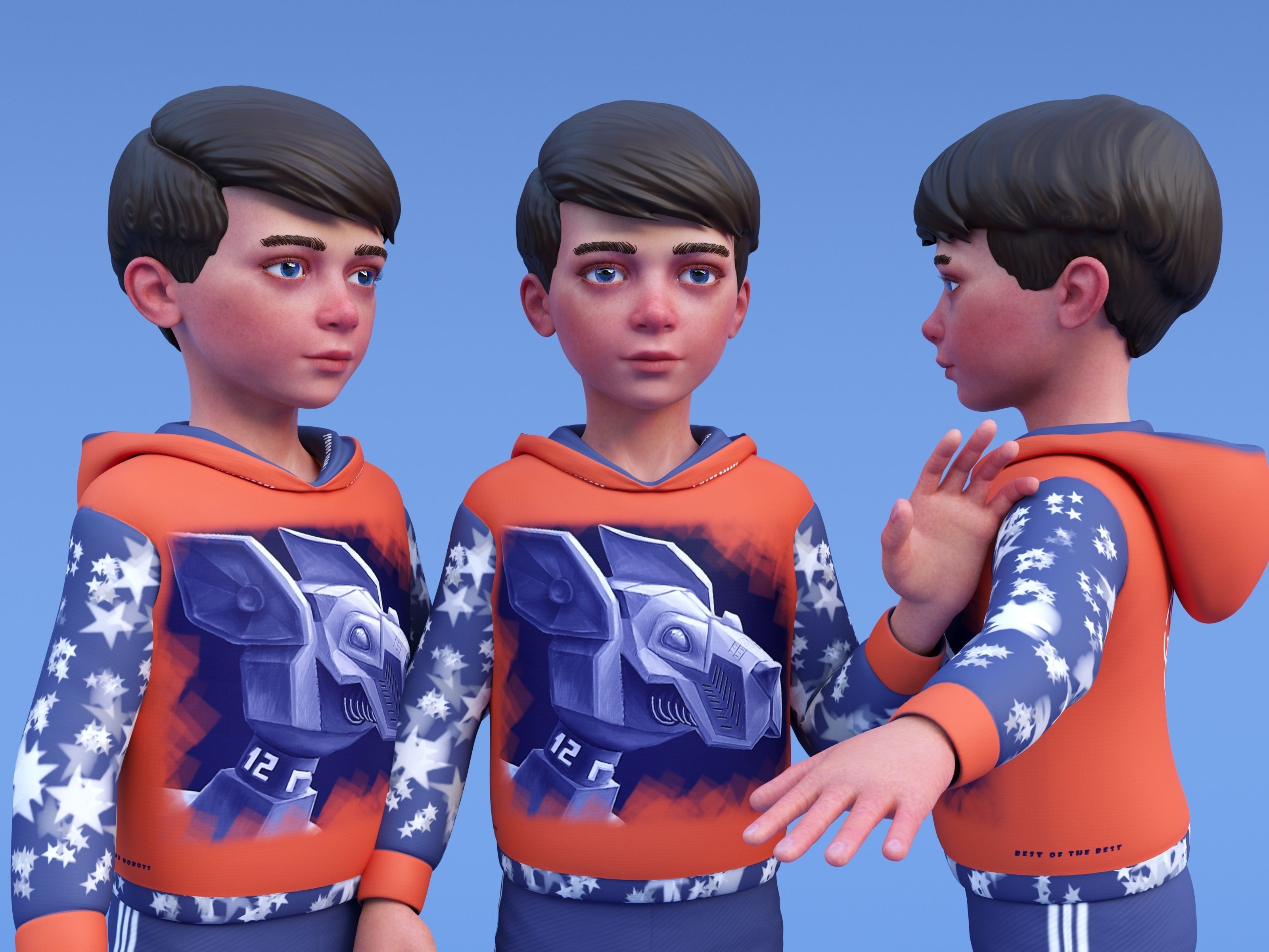 3D model Cartoon Boy Max VR / AR / low-poly | CGTrader