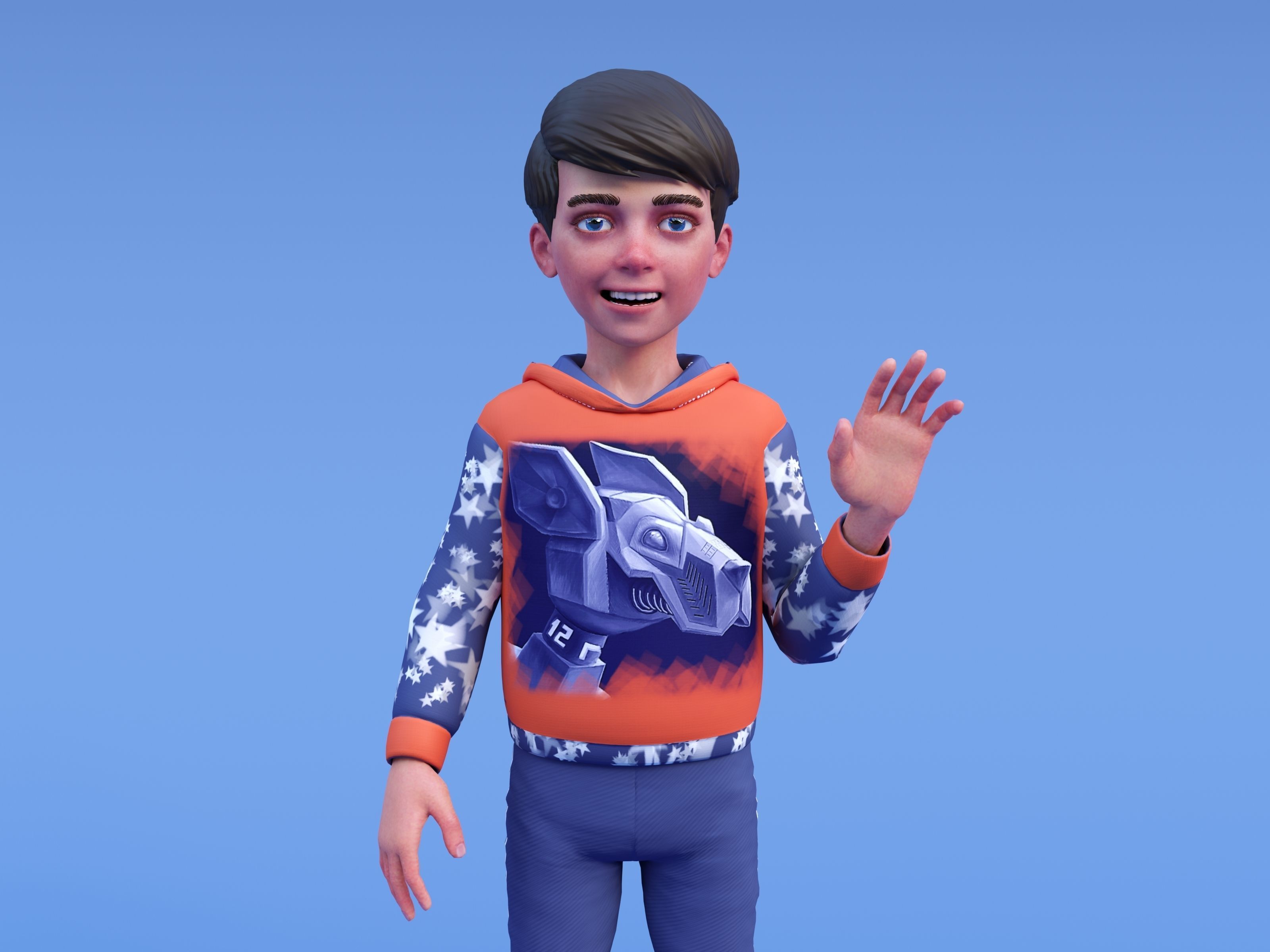 3D model Cartoon Boy Max VR / AR / low-poly | CGTrader
