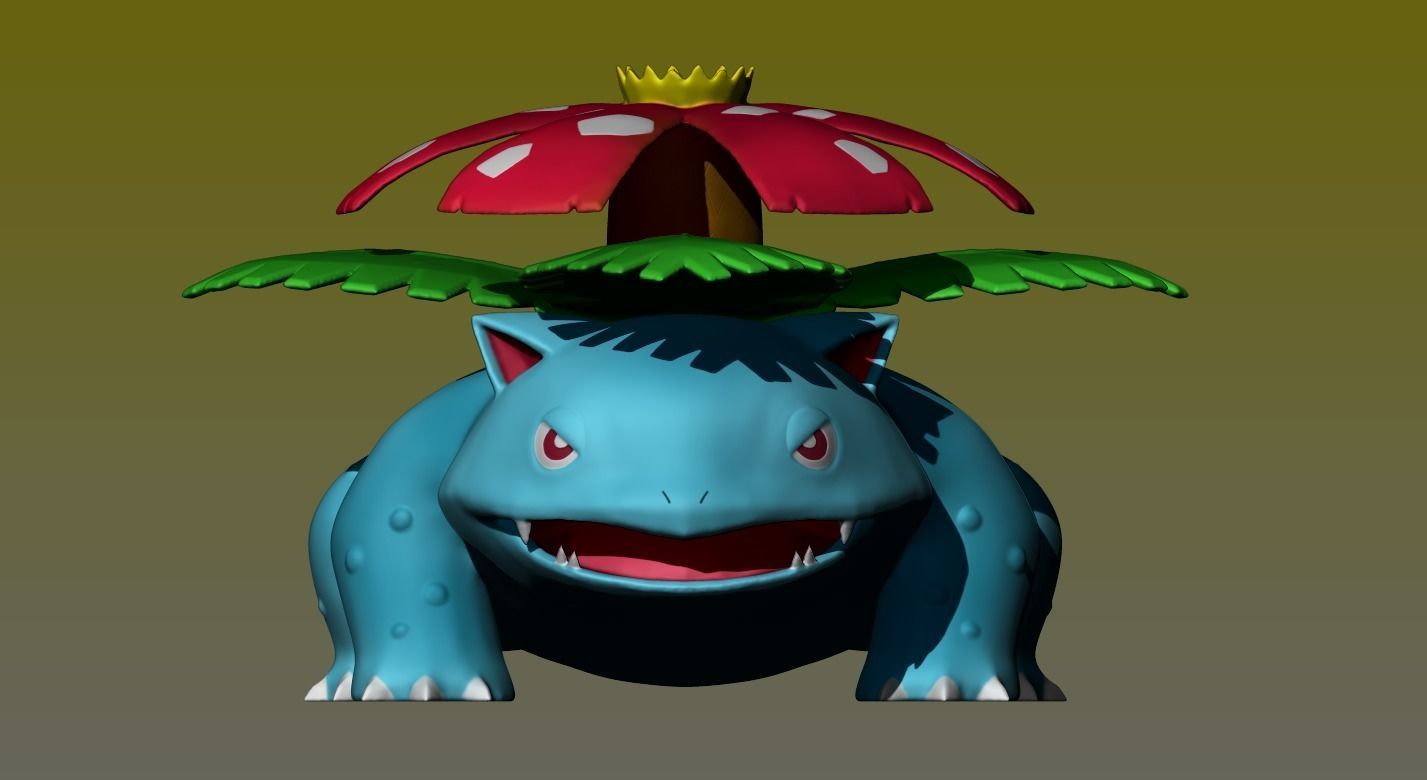 Pokemon Venusaur 3D Model for 3D Printing free 3D model 3D printable ...