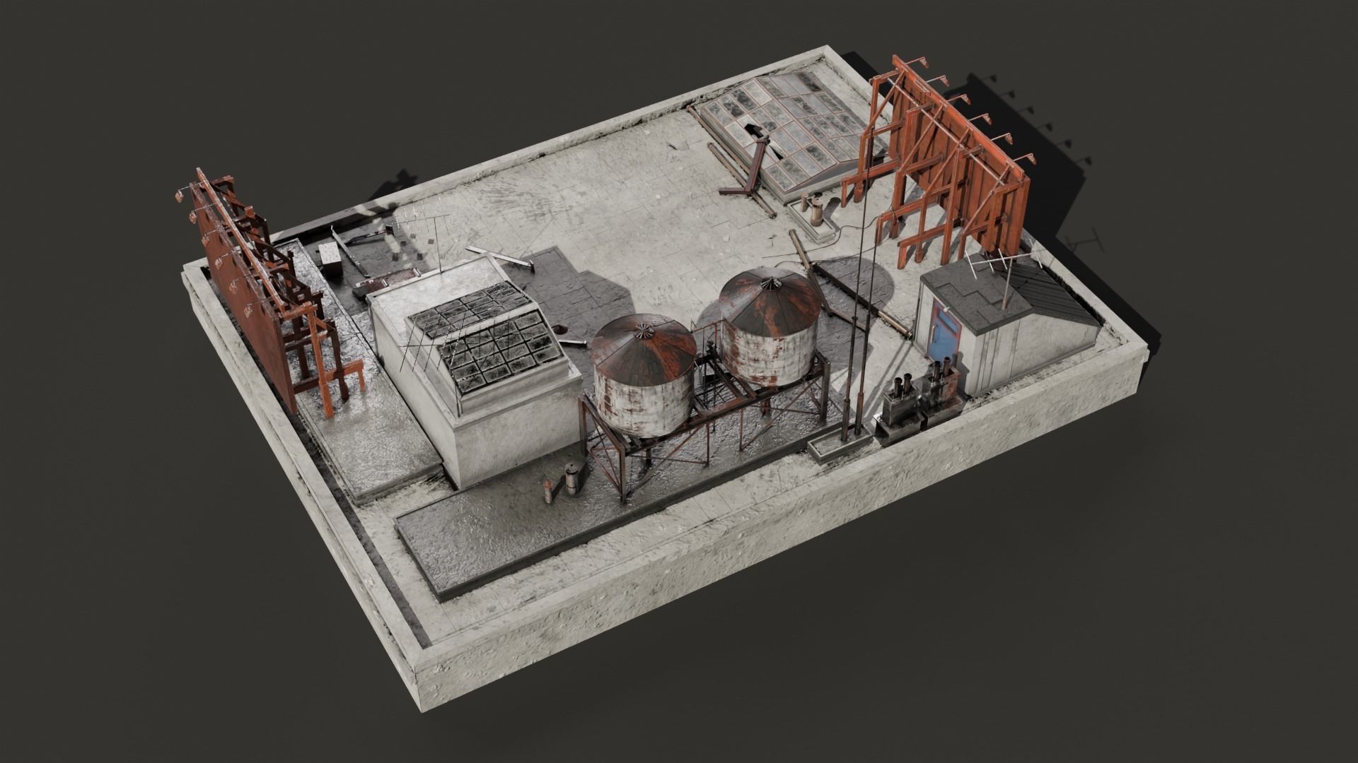 3D model Rooftop 3D model construction site VR / AR / low-poly | CGTrader