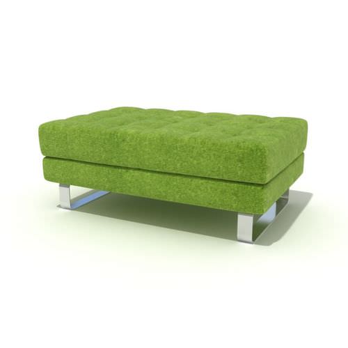 Bright Green Foot Stool 3D Model - CGTrader.com