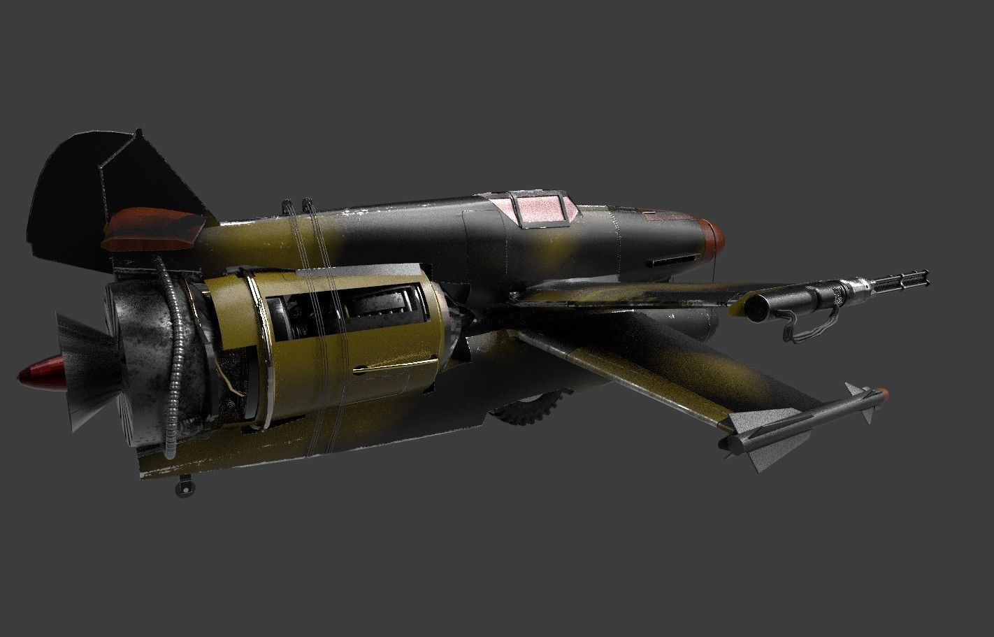 Fictional German airplane model 3D model | CGTrader