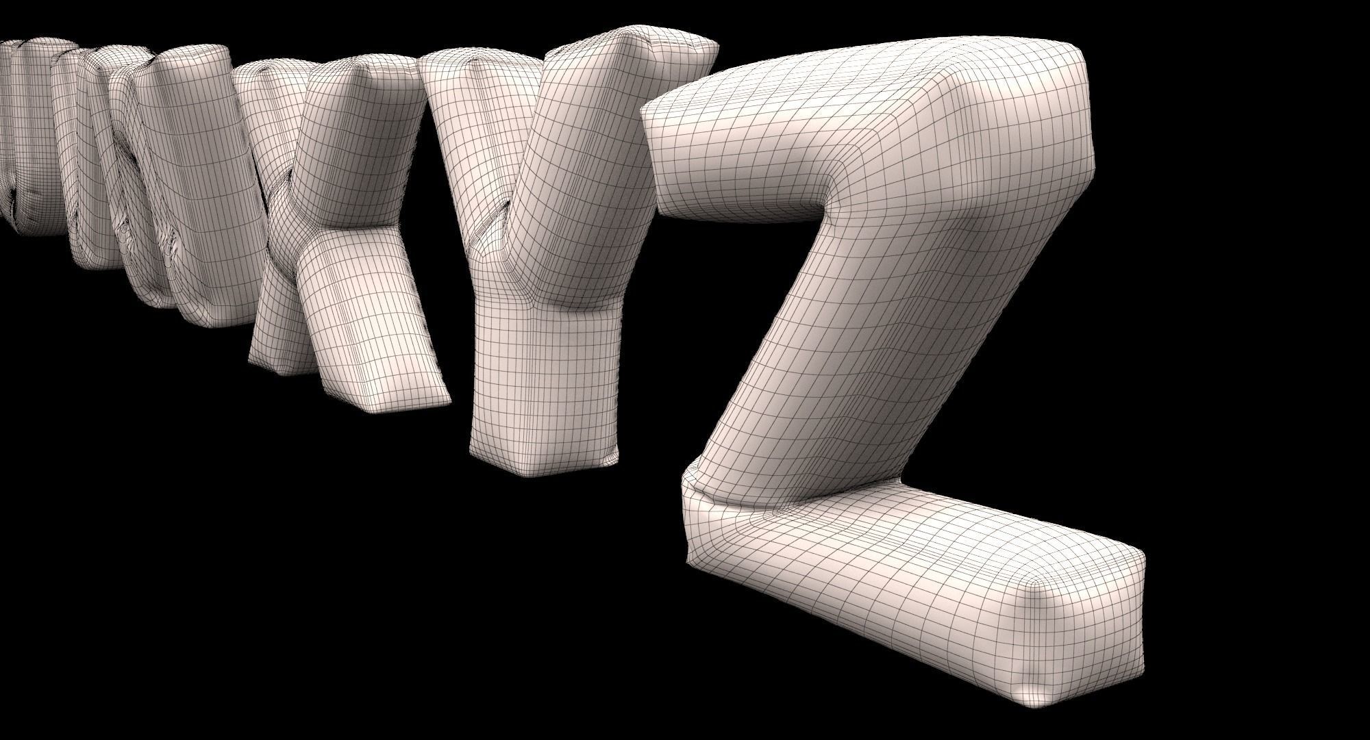 Animated Inflate Alphabet Balloons 3D model animated | CGTrader