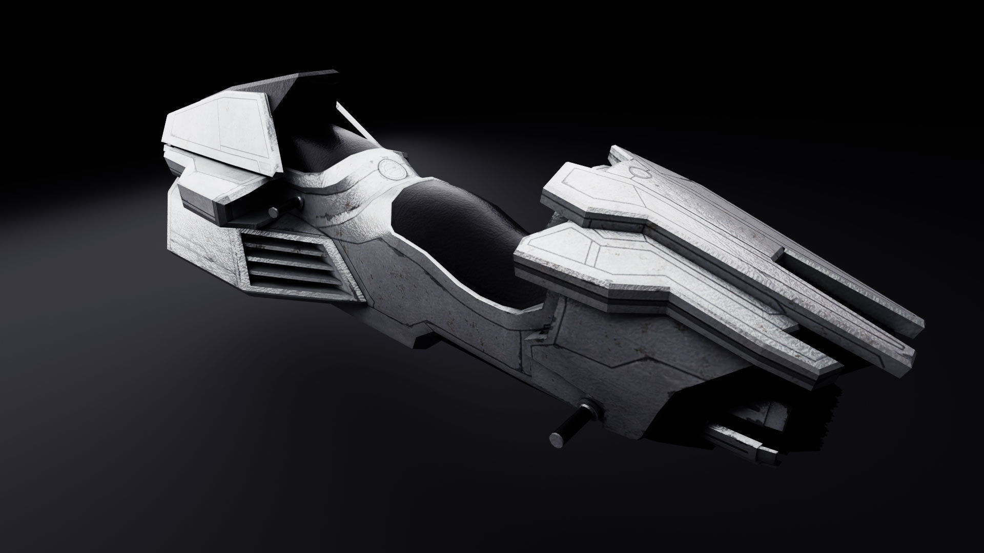 3D model Streamer Lowpoly 3D Model futuristic vehicle VR / AR / low ...