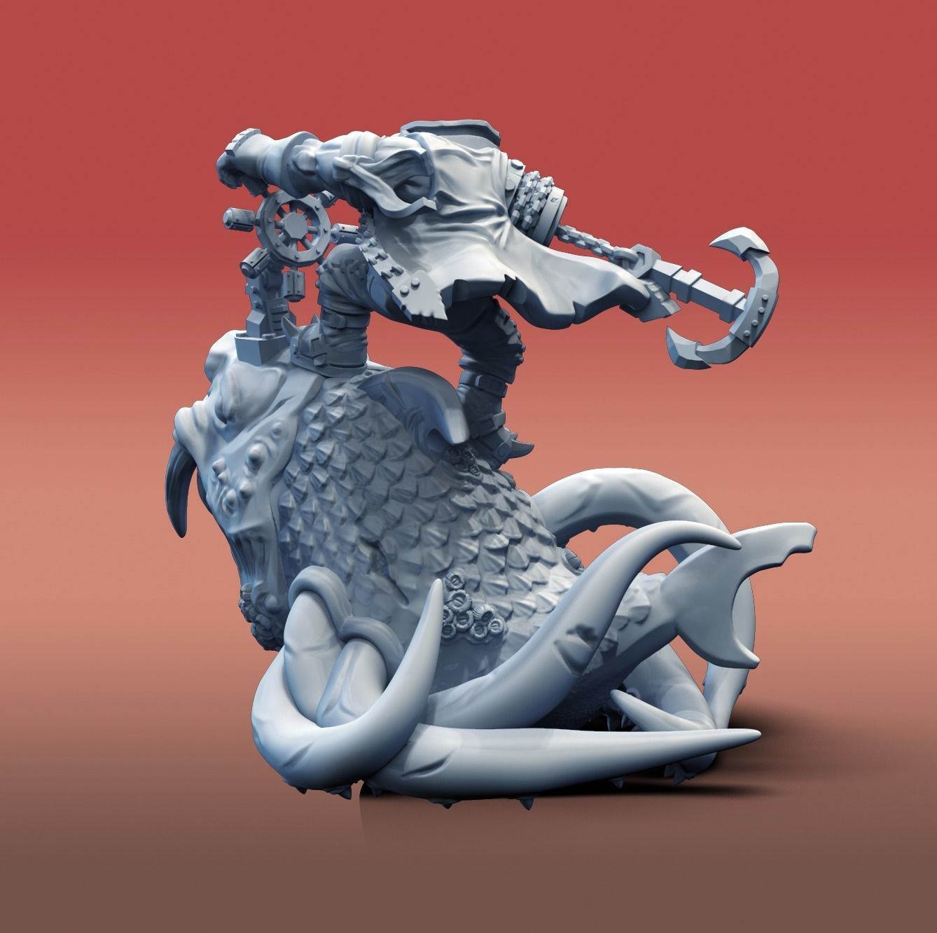 Da Great Sea Squig and Kaptin Krabstikk 3D model 3D printable | CGTrader