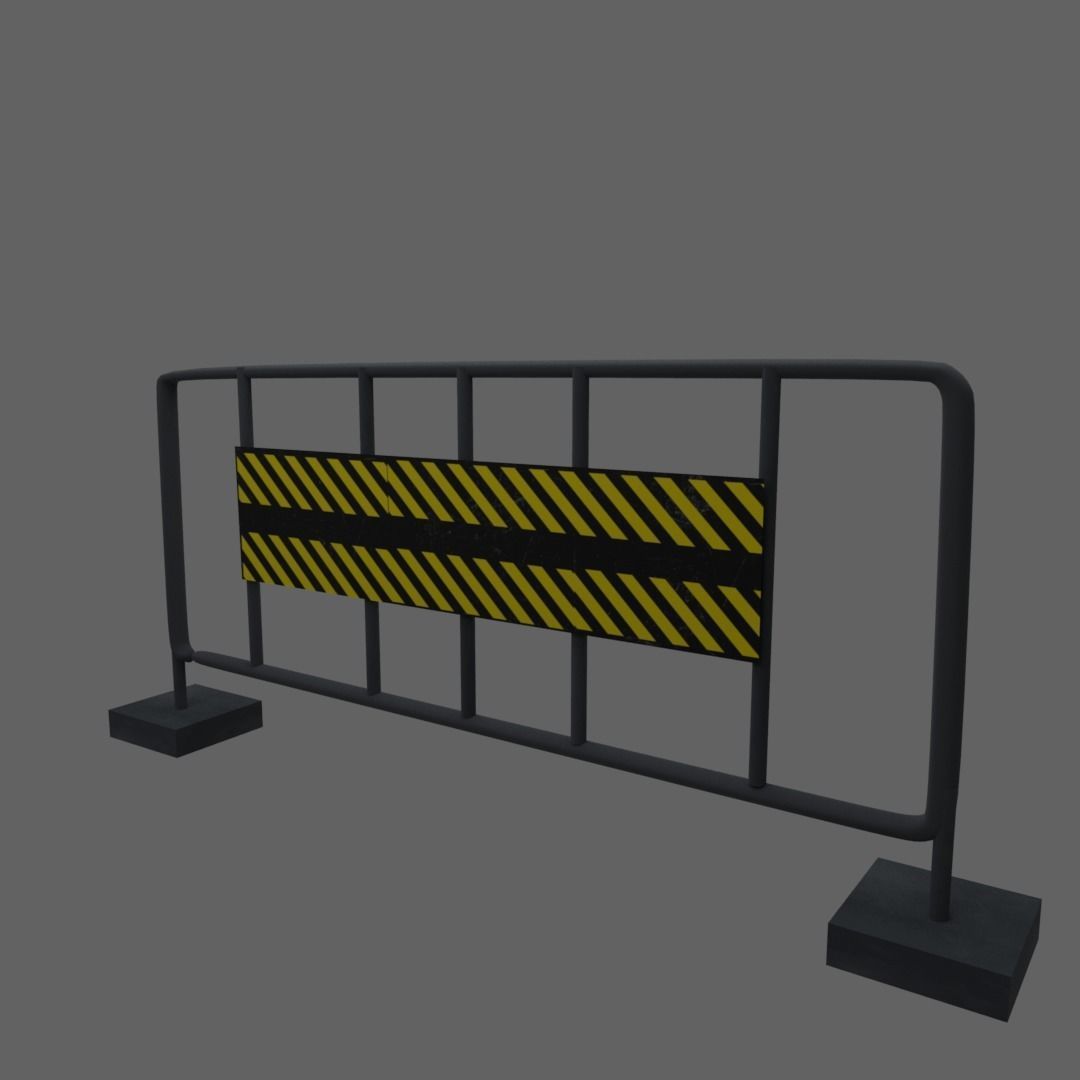 Barricade free VR / AR / low-poly 3D model | CGTrader
