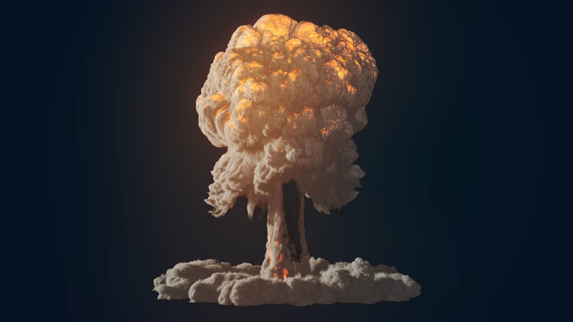 Nuke Explosion 3D model animated | CGTrader