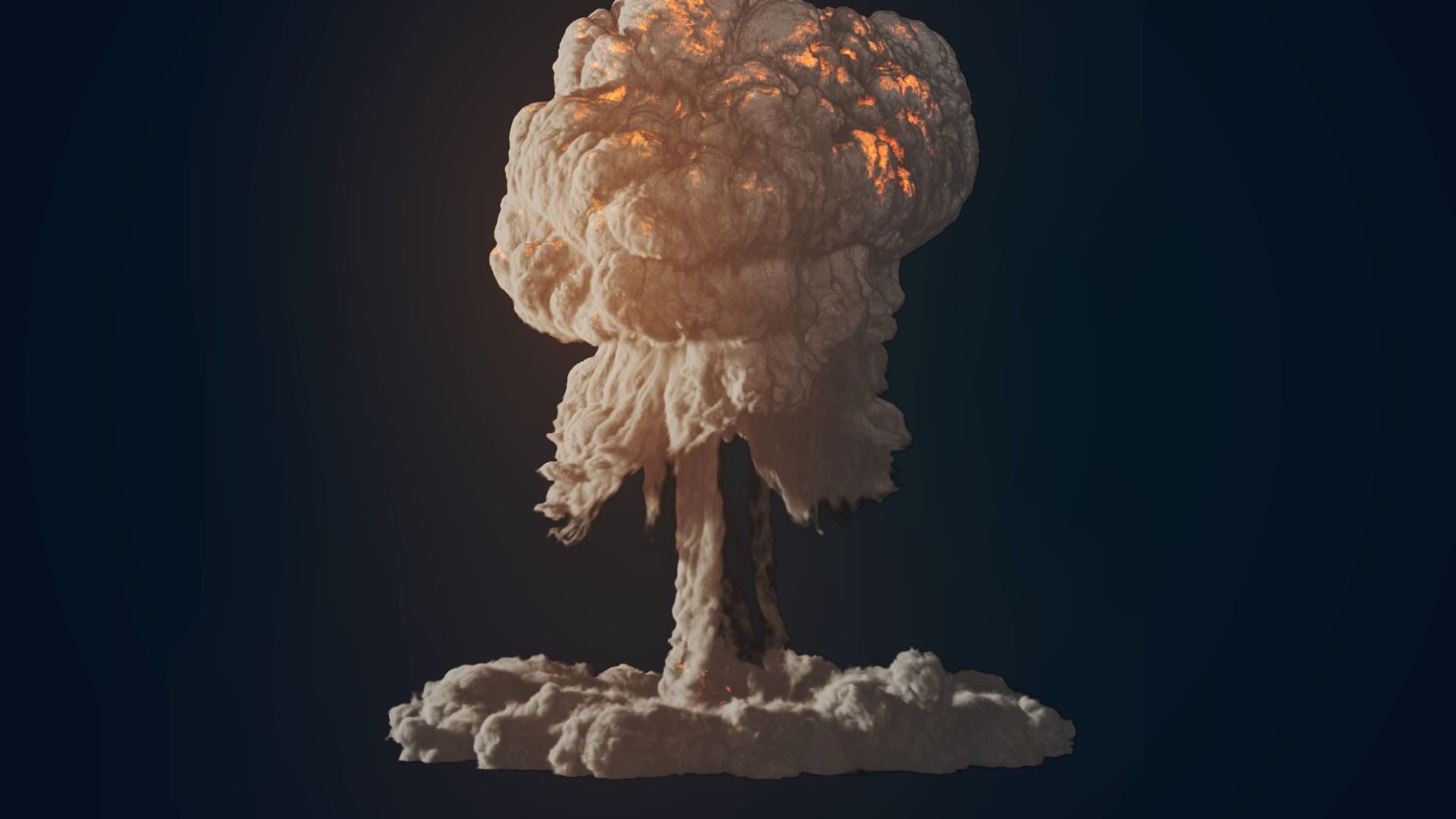 Nuke Explosion 3D model animated | CGTrader