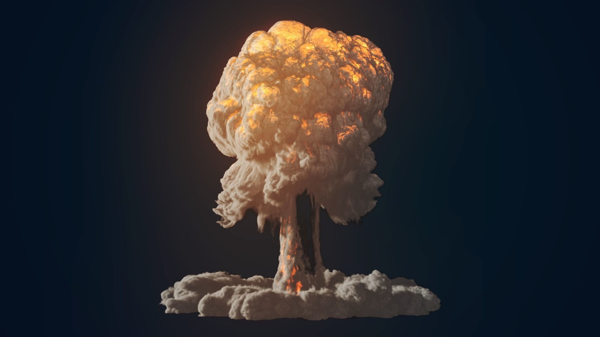 Nuke Explosion 3D model animated | CGTrader