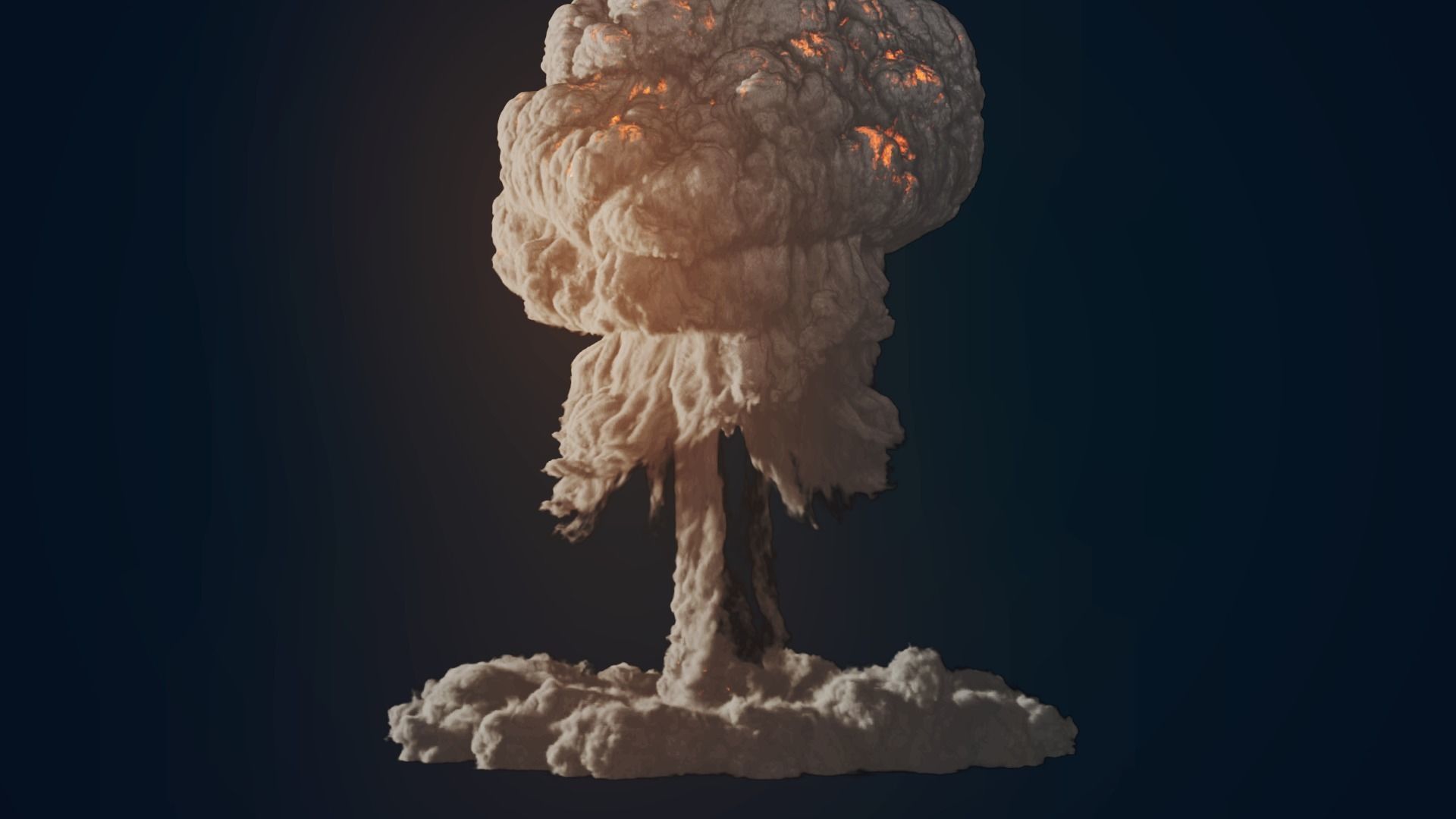 Nuke Explosion 3D model animated | CGTrader