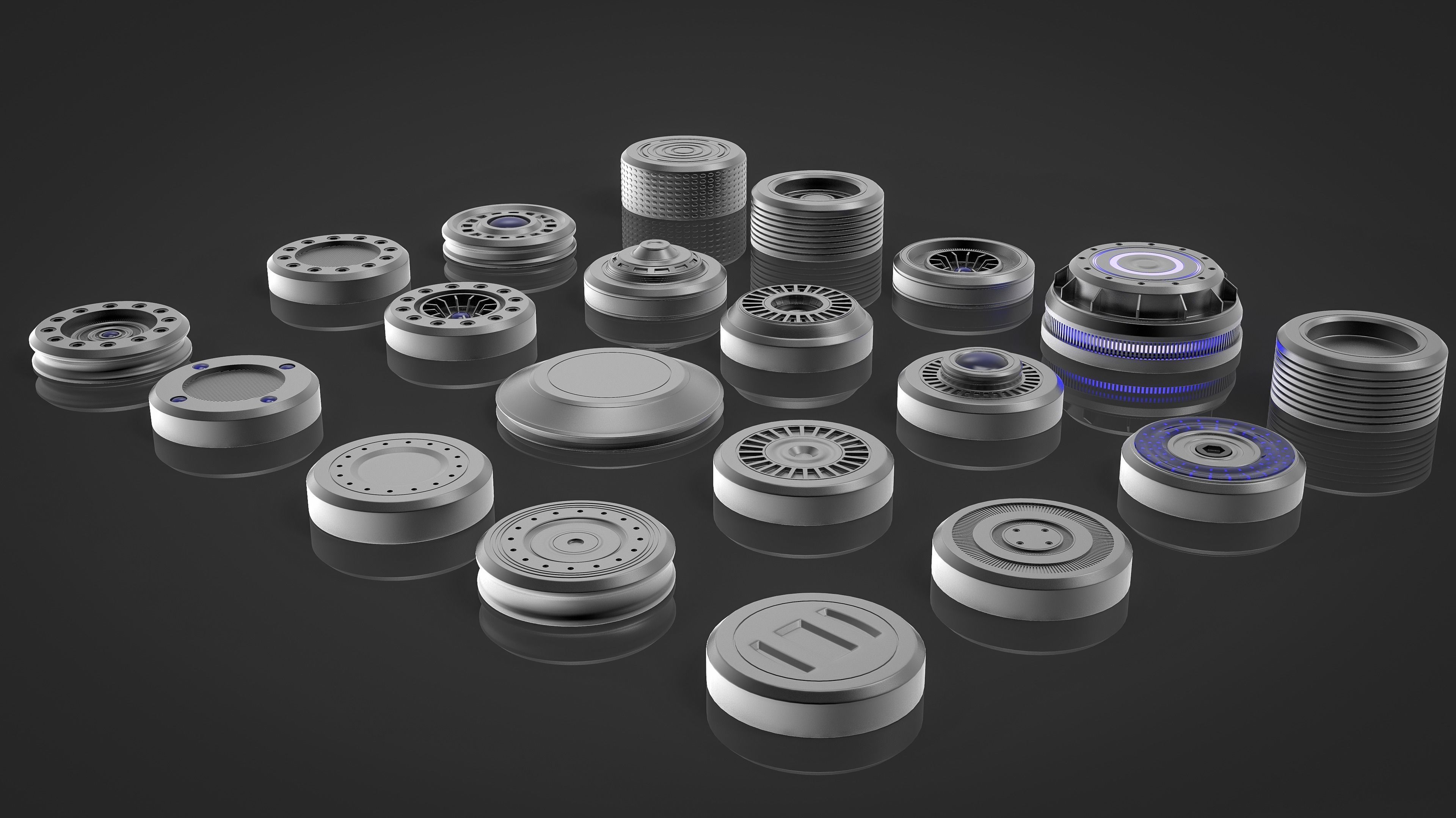 Sci-Fi Kitbash 01 free 3D model | CGTrader