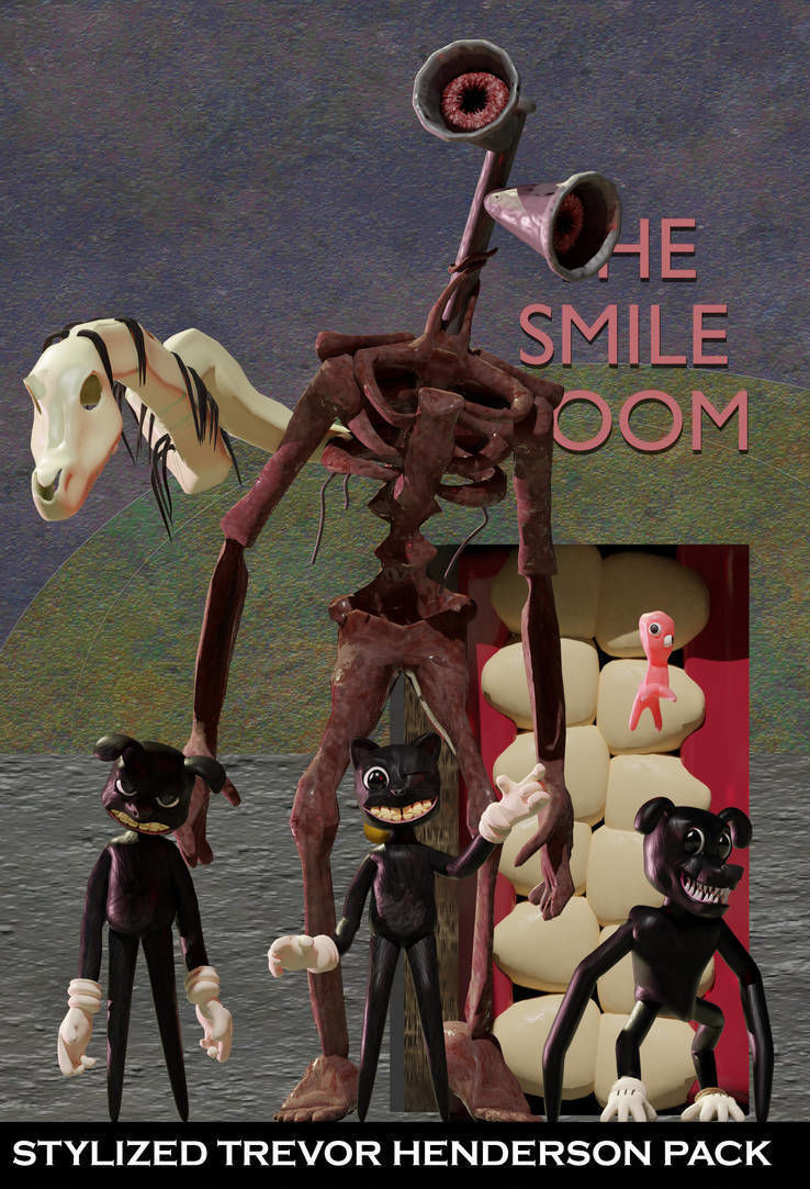 Stylized trevor henderson pack free VR / AR / low-poly 3D model ...