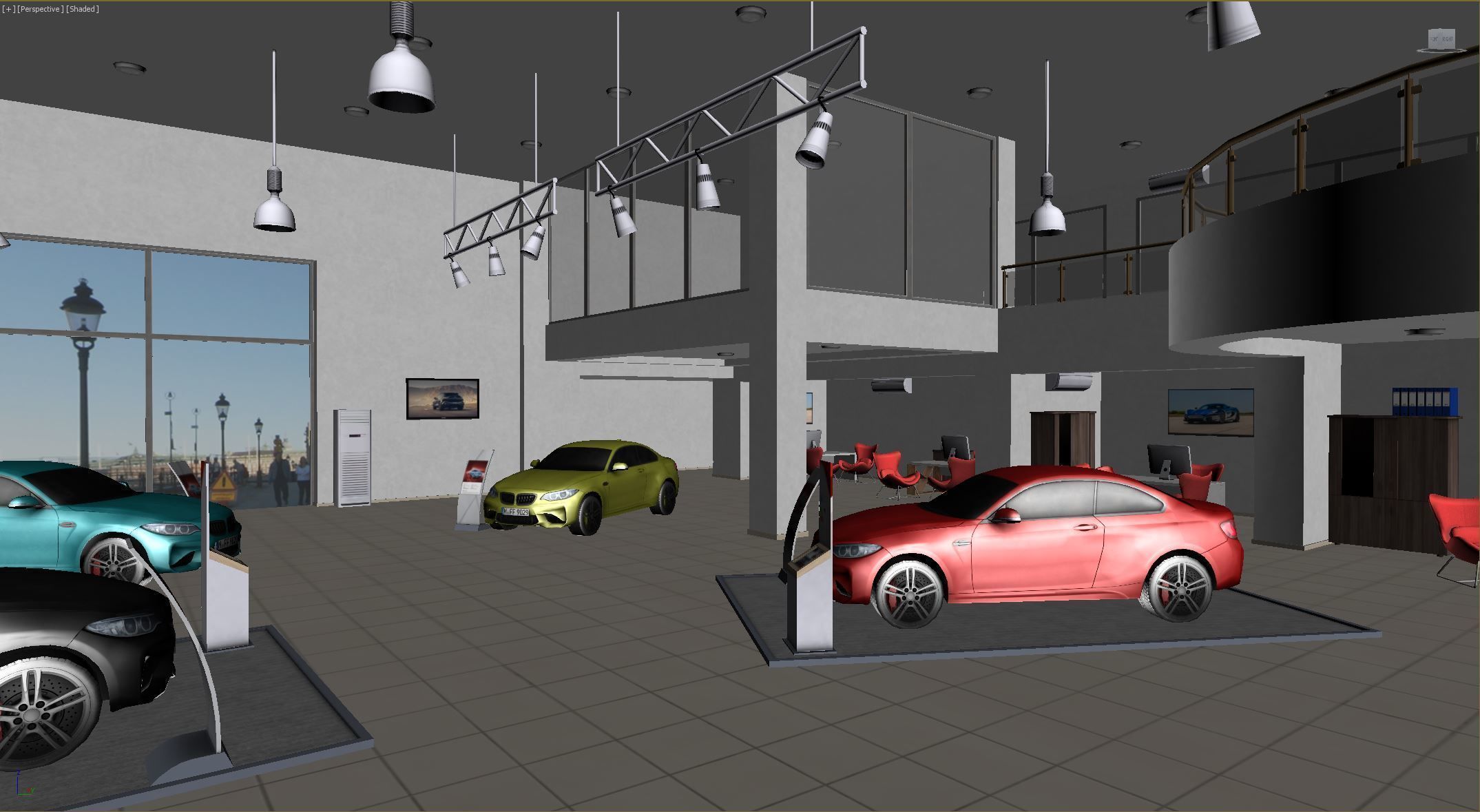 3D model Realistic Car Garage Showroom VR / AR / low-poly | CGTrader