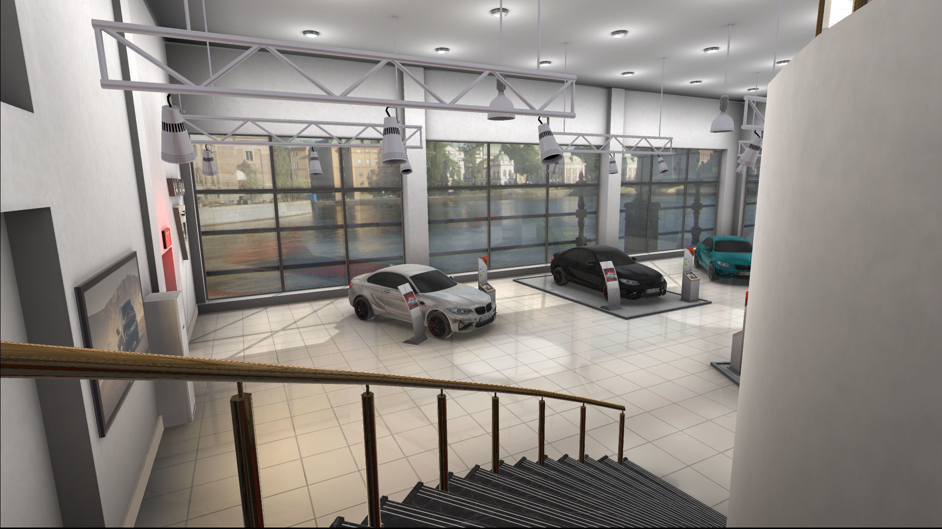 3D model Realistic Car Garage Showroom VR / AR / low-poly | CGTrader