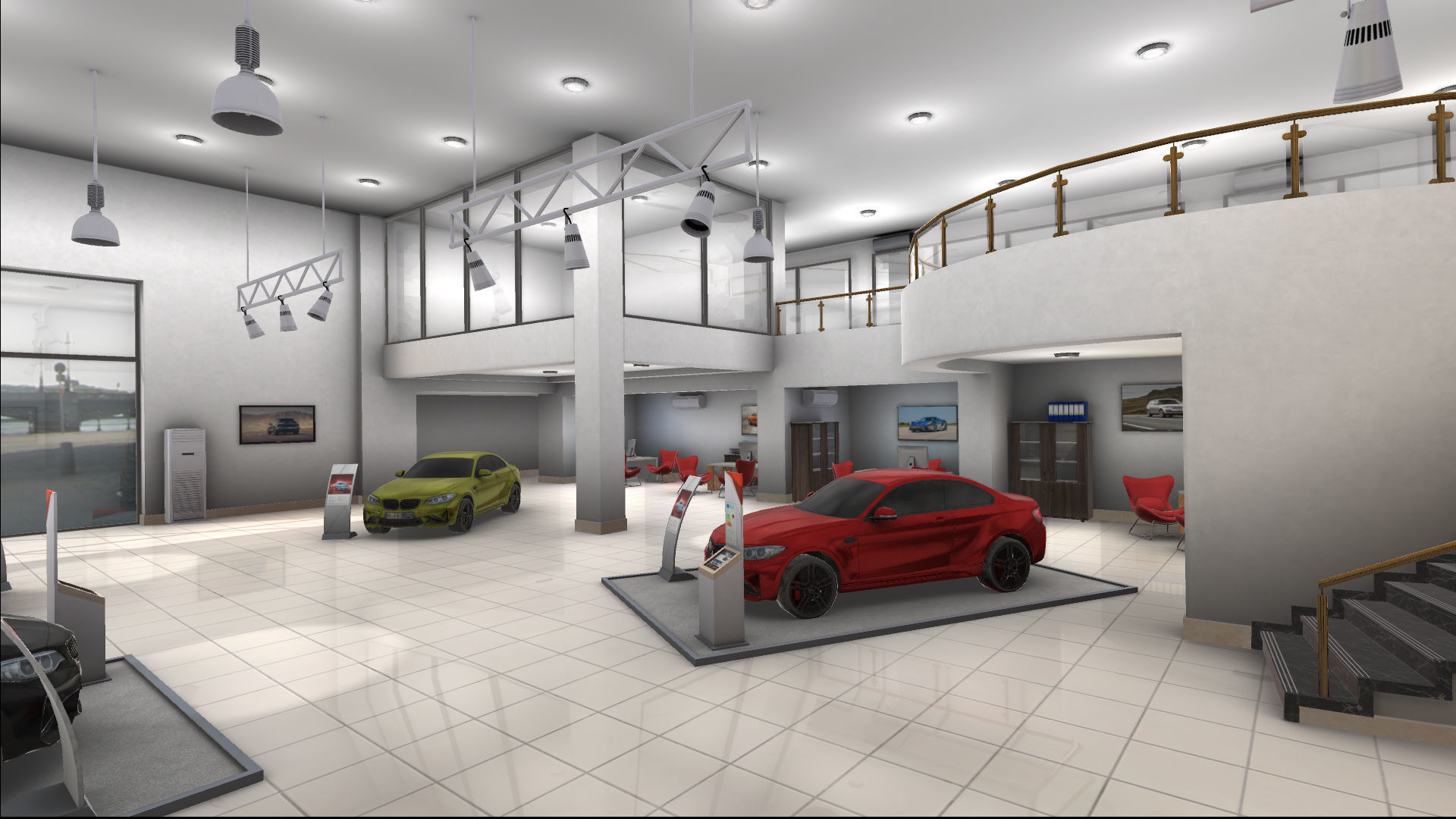 3D model Realistic Car Garage Showroom VR / AR / low-poly | CGTrader