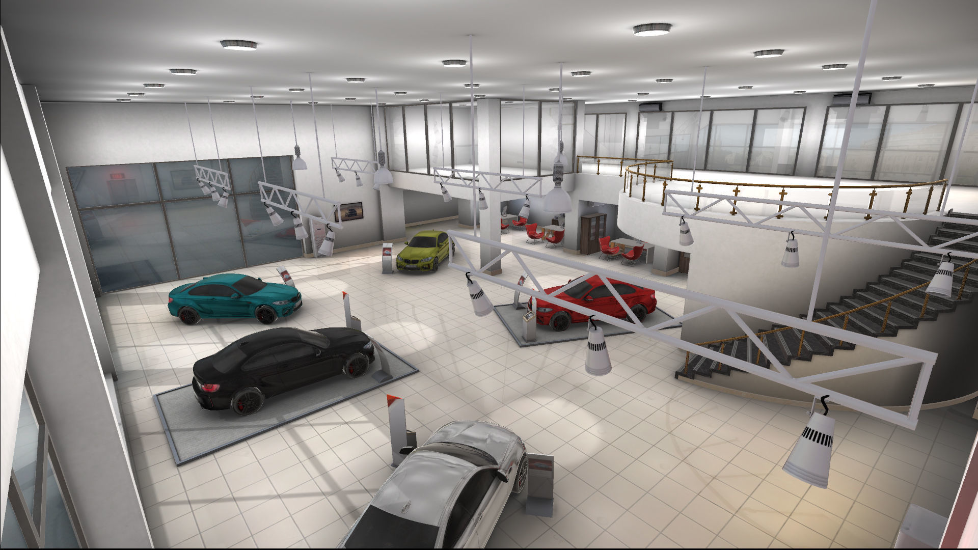 3D model Realistic Car Garage Showroom VR / AR / low-poly | CGTrader