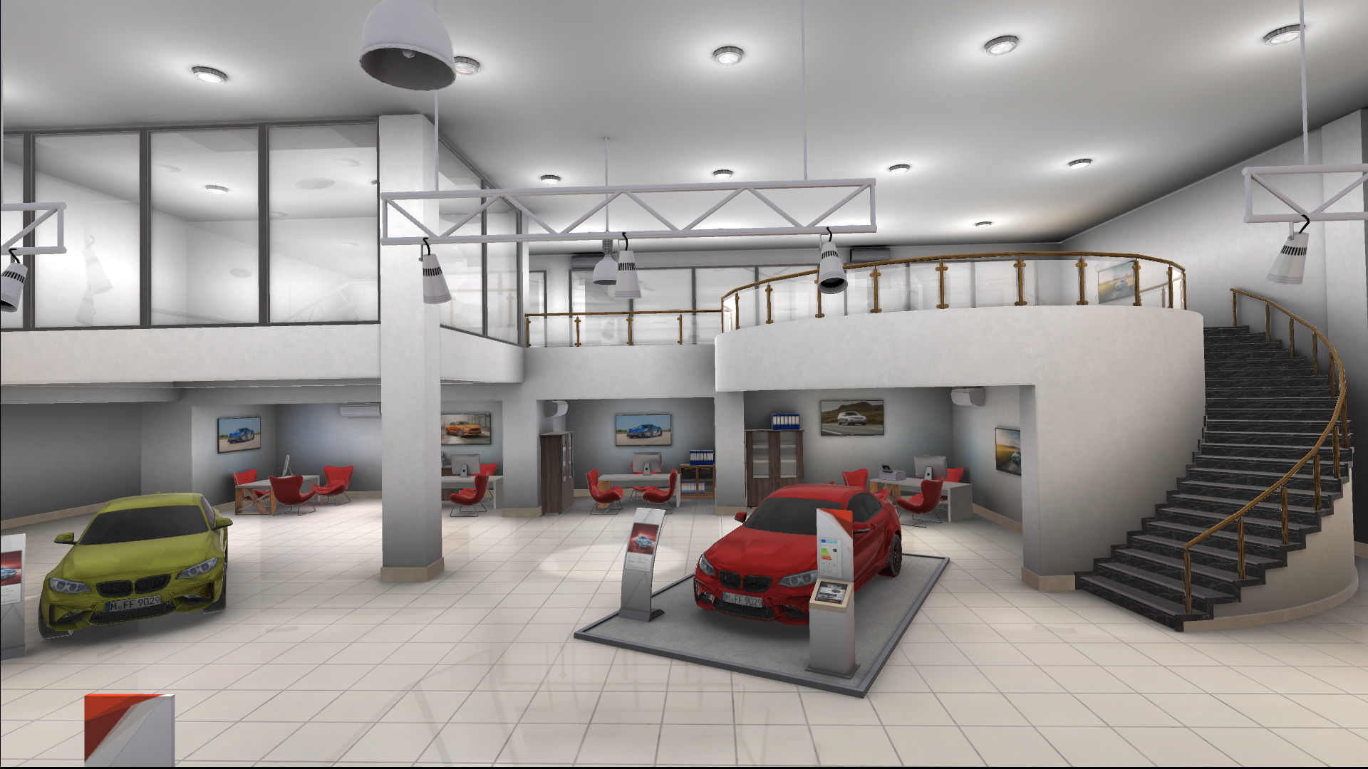 3D model Realistic Car Garage Showroom VR / AR / low-poly | CGTrader