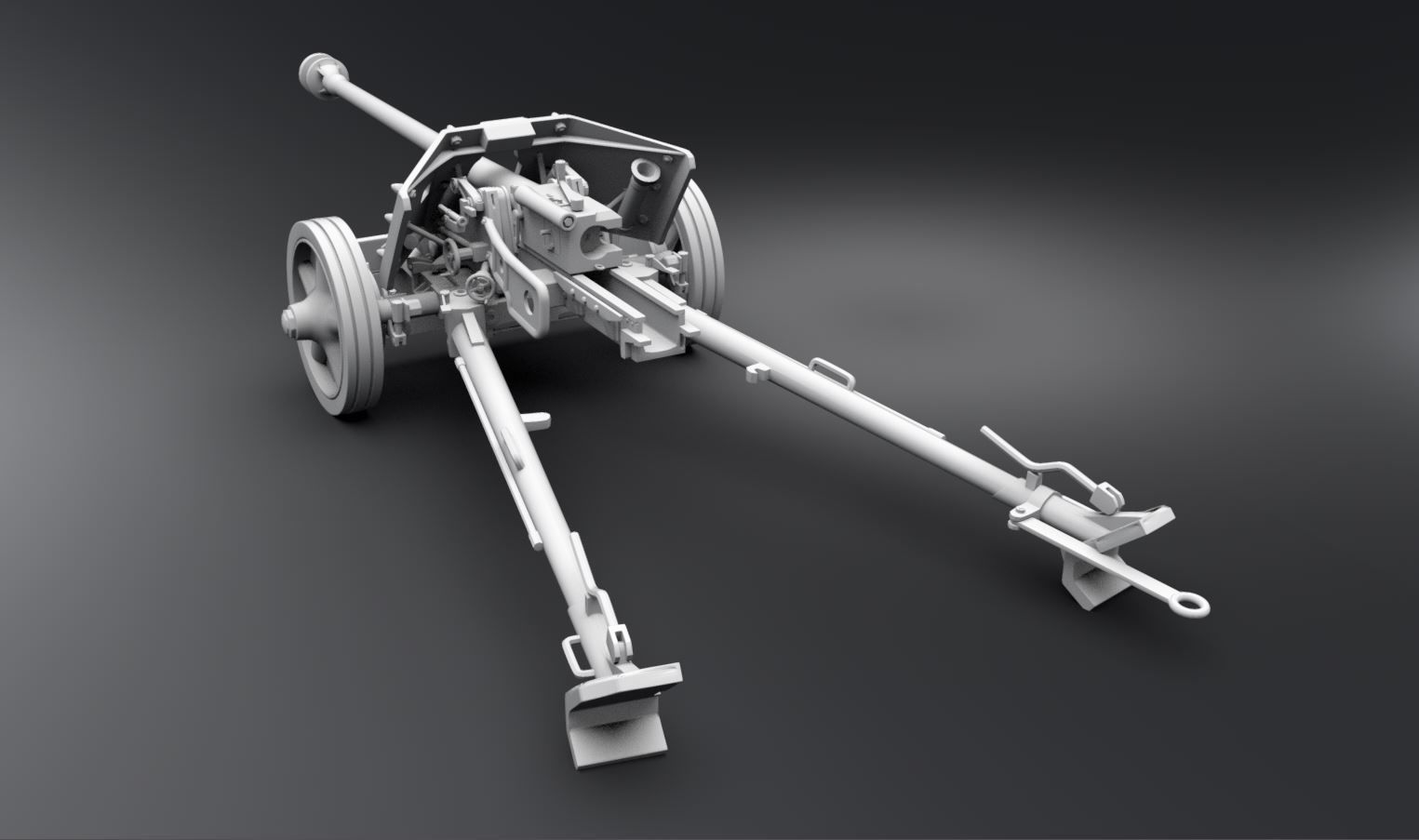 Pak 40 Scale model 3D model 3D printable | CGTrader