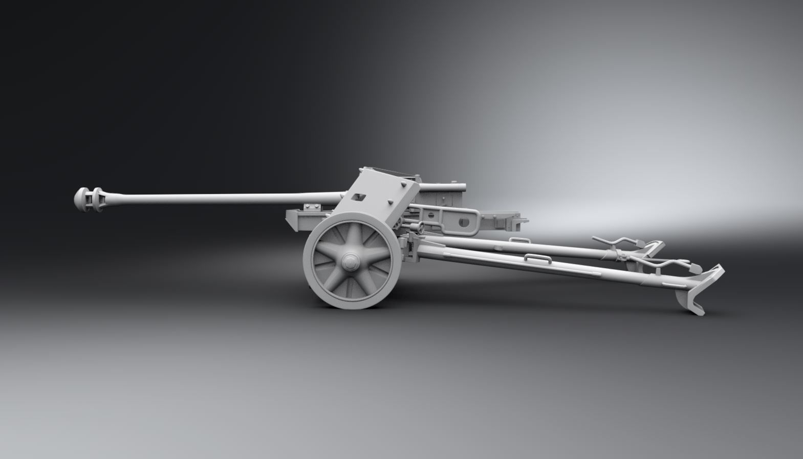 Pak 40 Scale model 3D model 3D printable | CGTrader