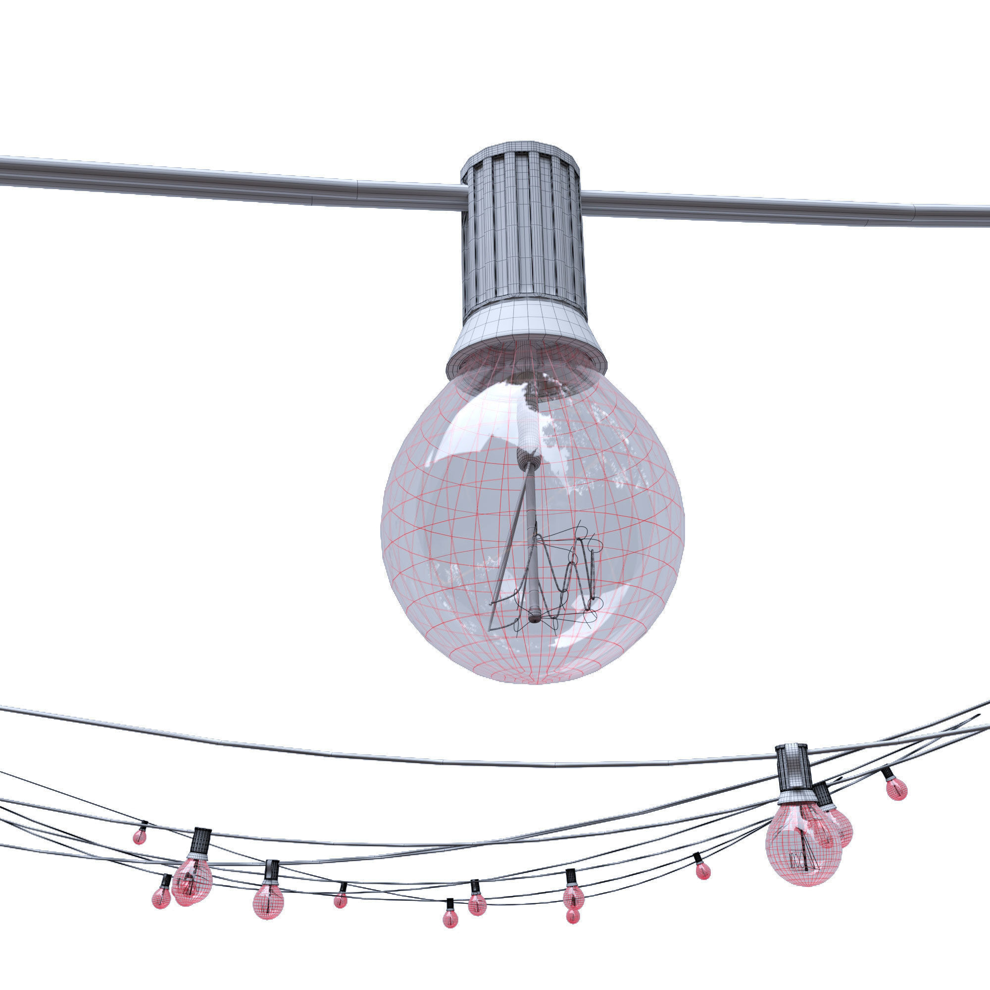 Outdoor String Lights 3D model | CGTrader