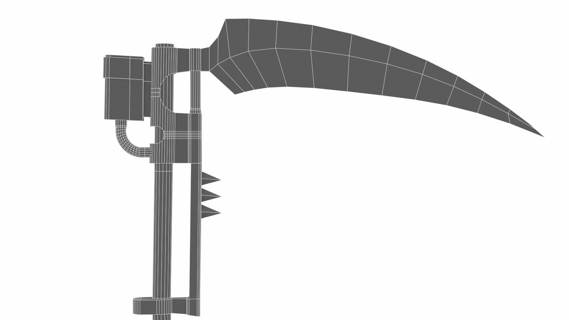 3D model Battle scythe VR / AR / low-poly | CGTrader