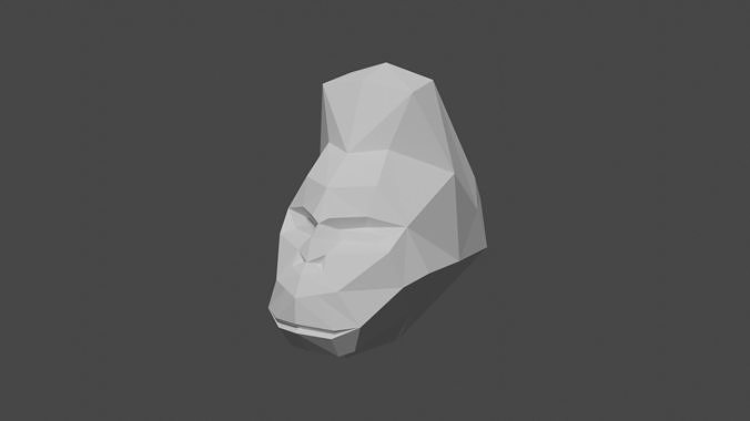 Gorilla Head 3D model 3D printable | CGTrader