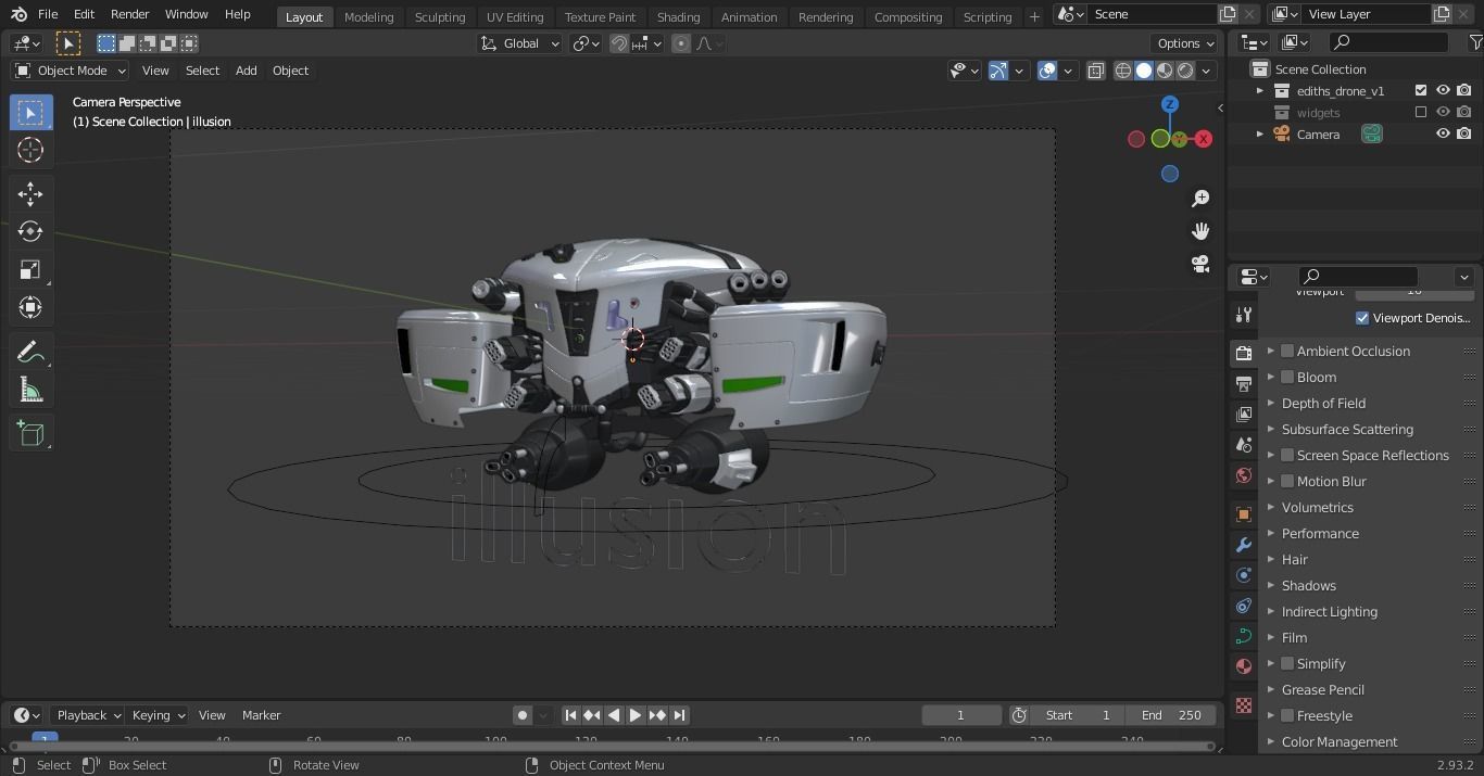 3D model edith drone vx VR / AR / low-poly | CGTrader