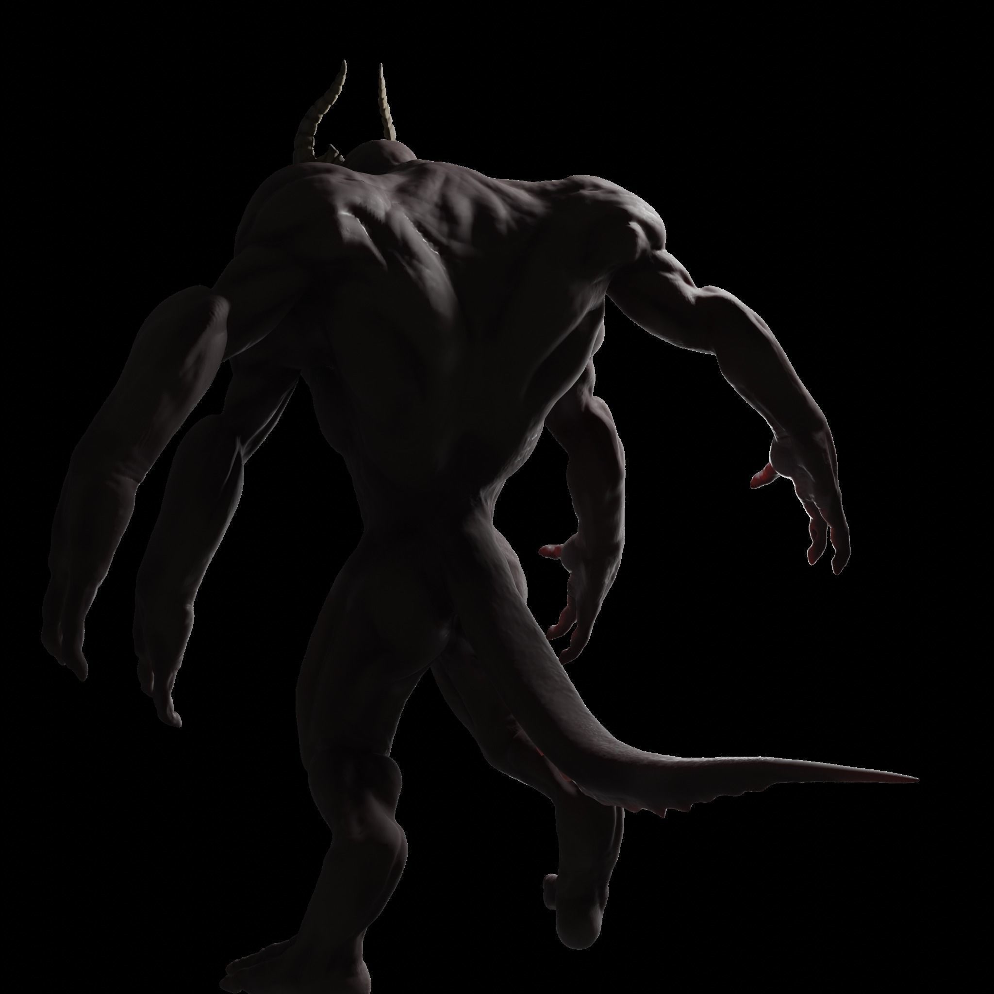 4-armed creature 3D model | CGTrader