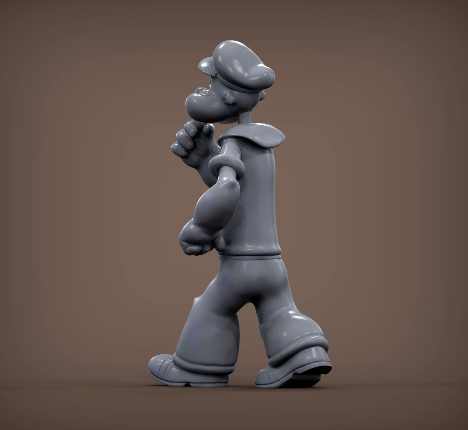 Popeye sailor 3D model 3D printable | CGTrader