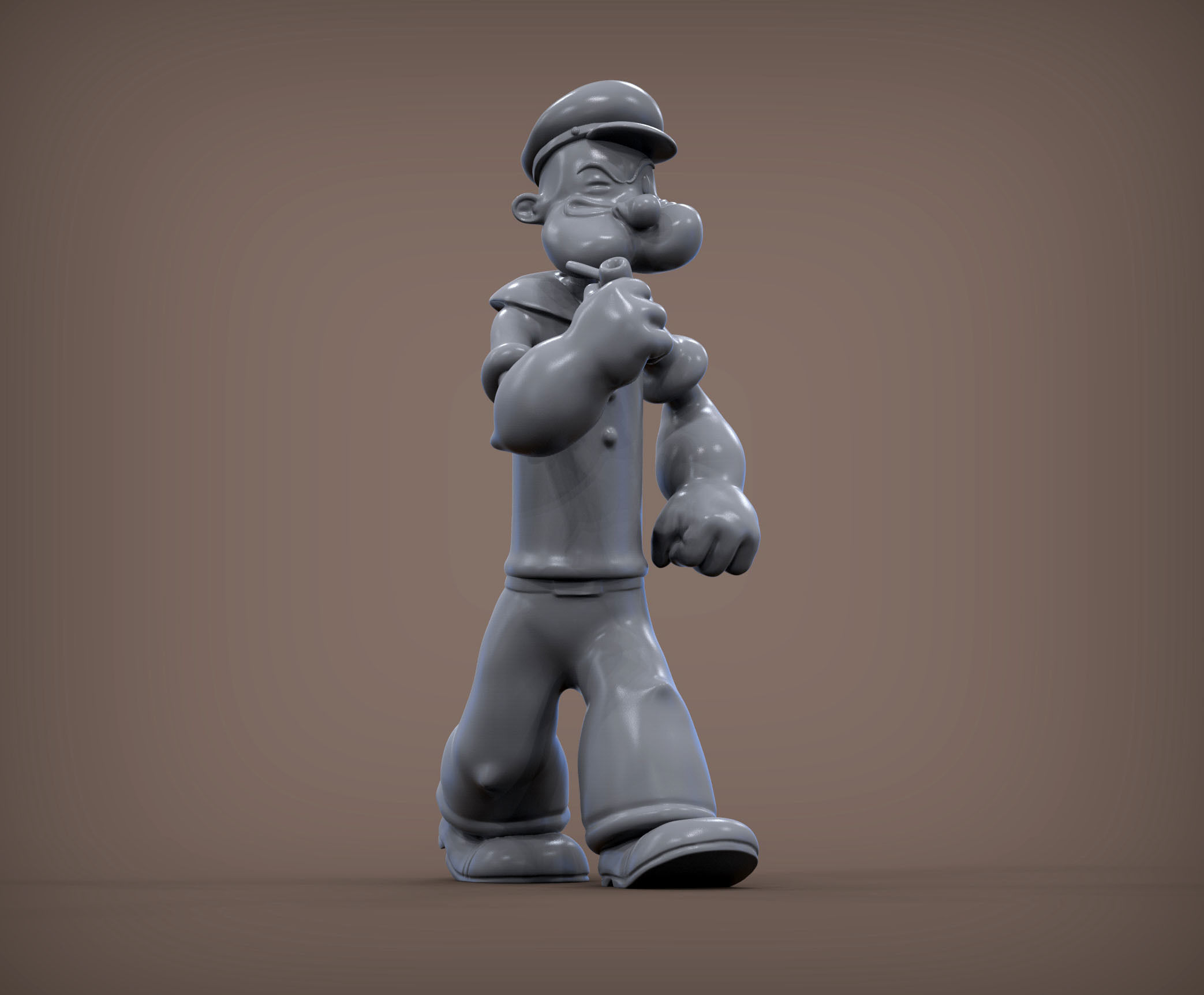 Popeye sailor 3D model 3D printable | CGTrader