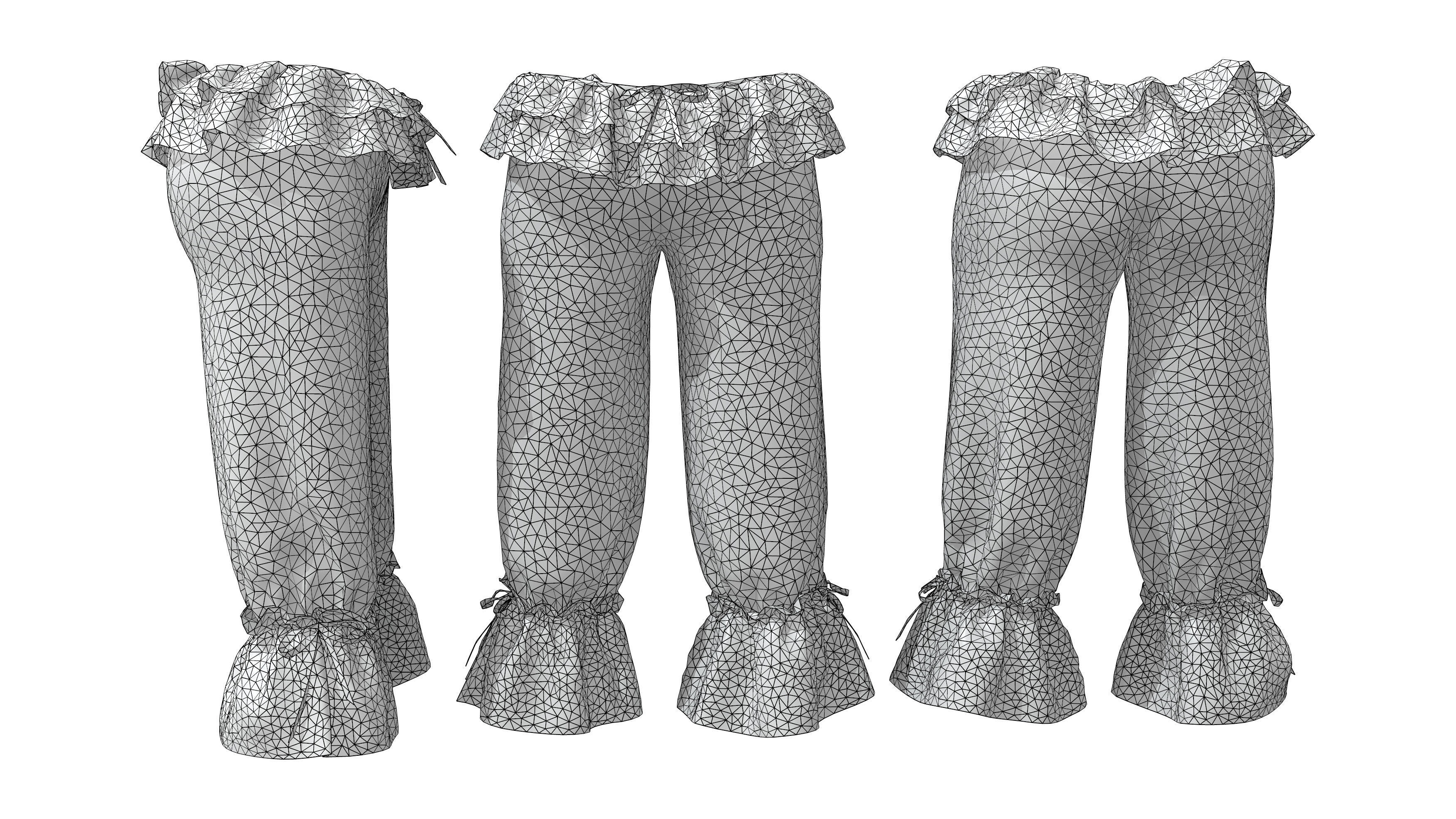 3D model Female Bloomers VR / AR / low-poly | CGTrader