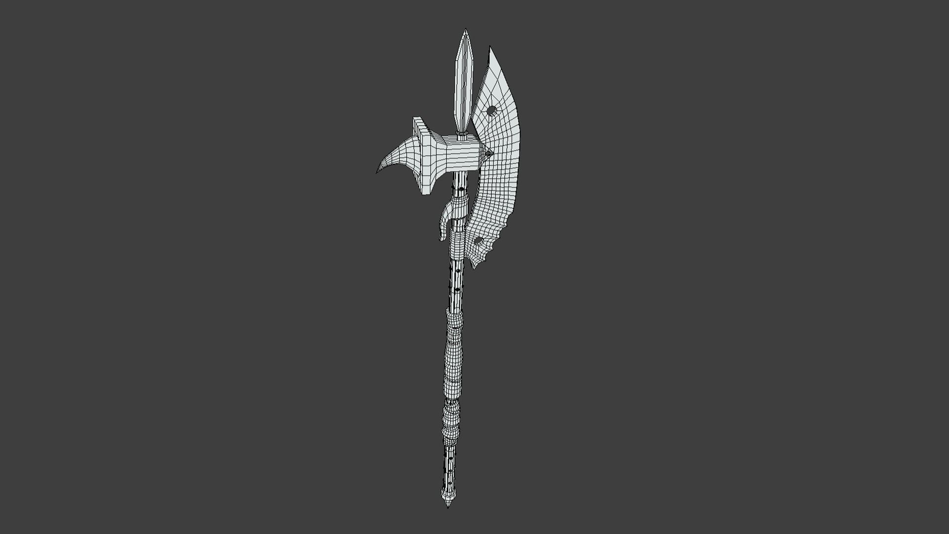 3D model Stylized Steel Halberd VR / AR / low-poly | CGTrader