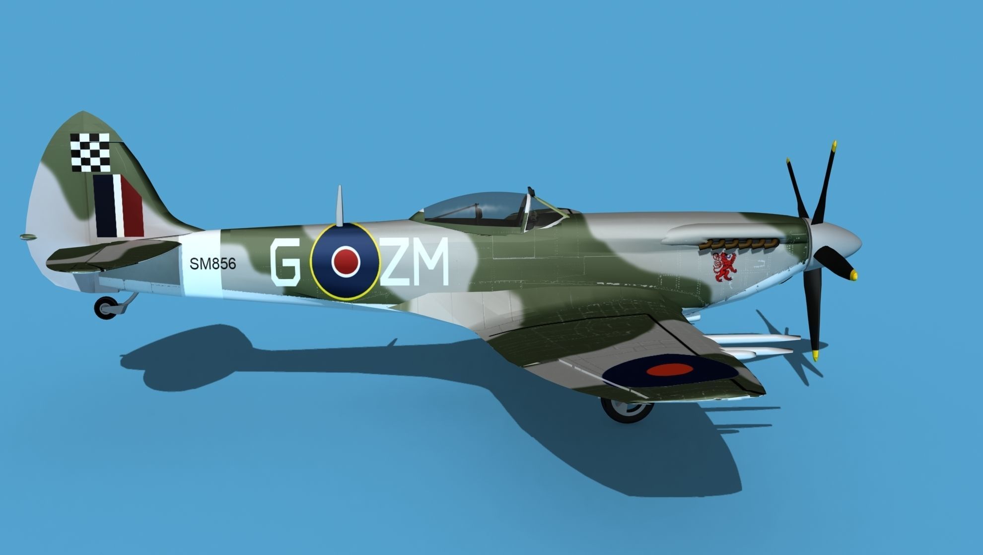 Supermarine Spitfire Mk XVIII V02 3D model | CGTrader