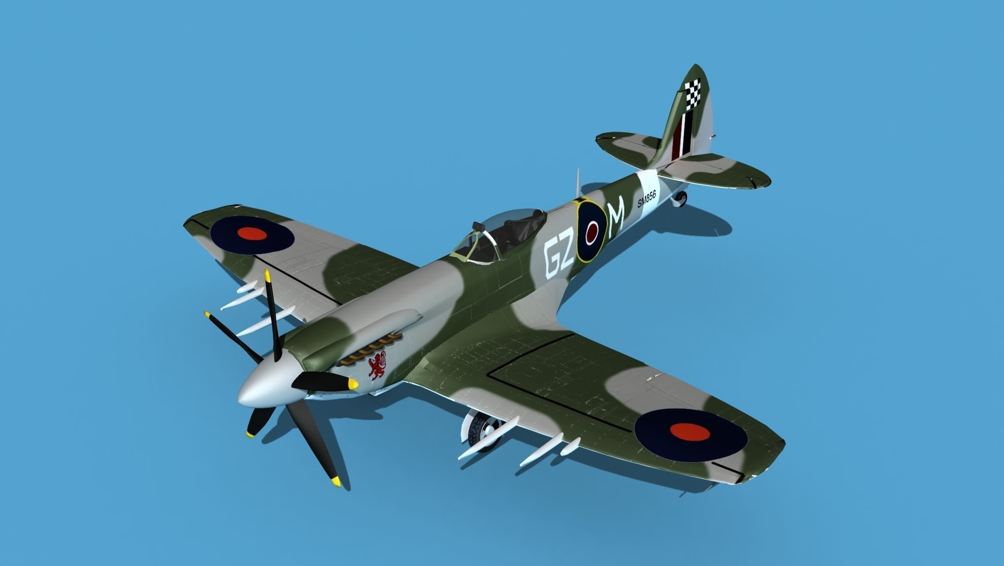 Supermarine Spitfire Mk XVIII V02 3D model | CGTrader