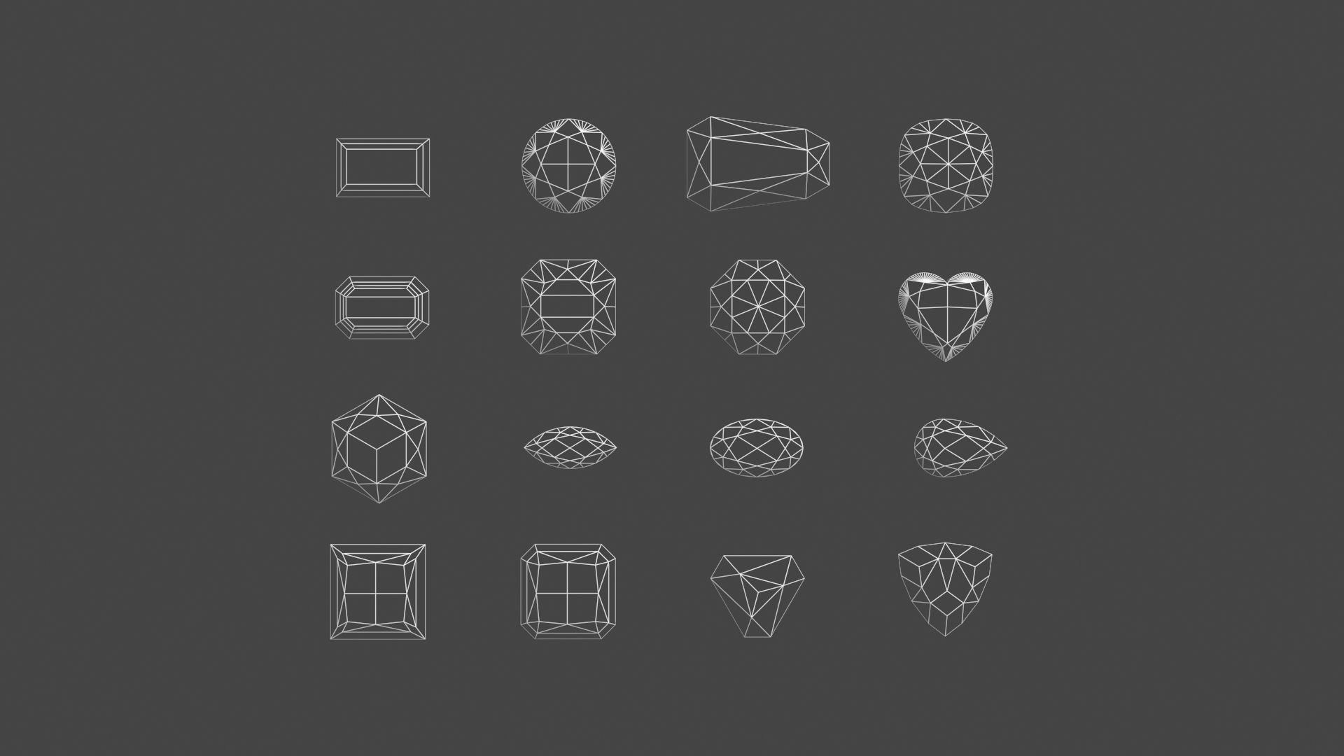 3D model GEMS-001 Diamonds VR / AR / low-poly | CGTrader