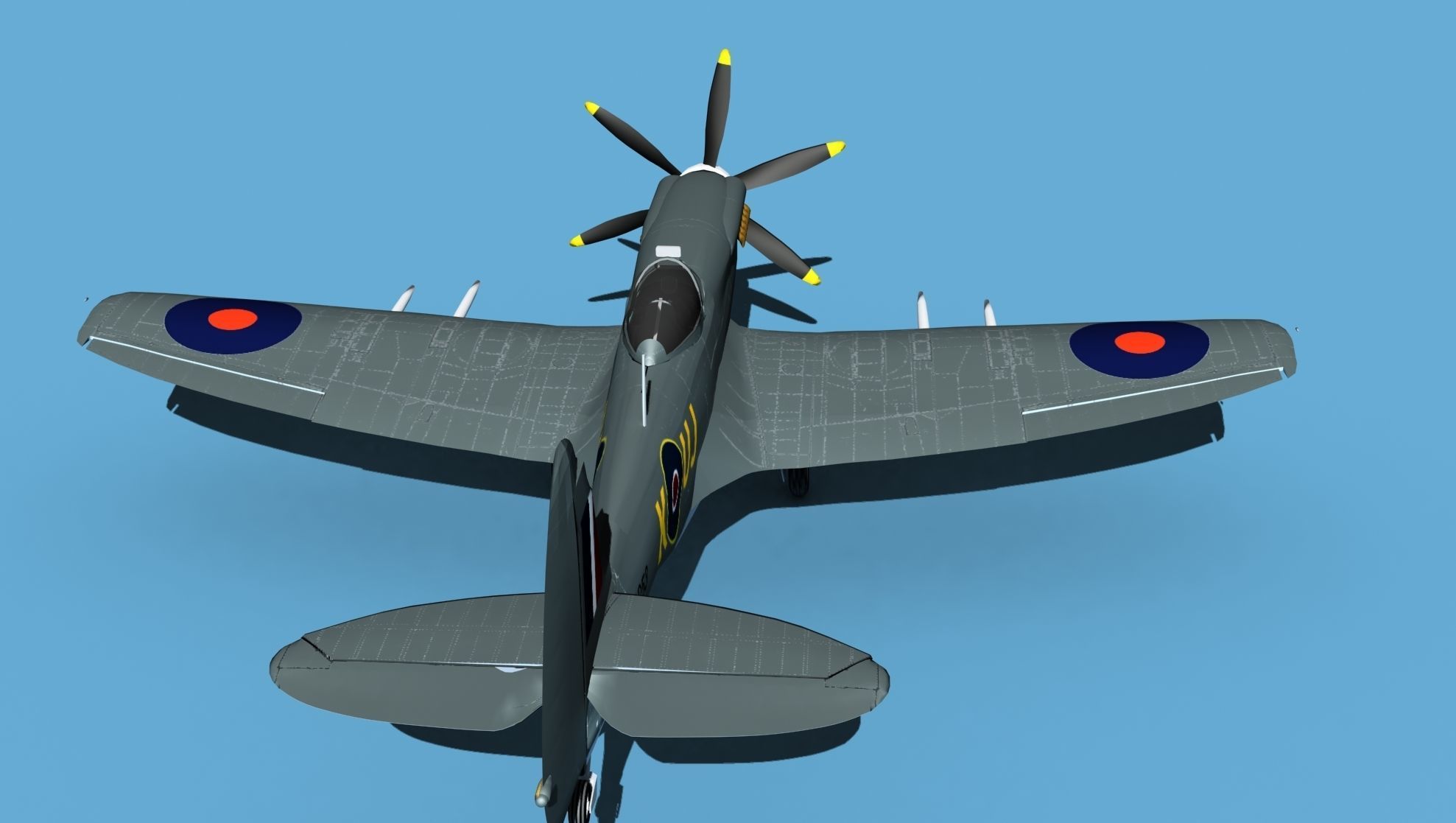 Supermarine Spitfire Mk XXIII V01 RAF 3D model animated rigged | CGTrader