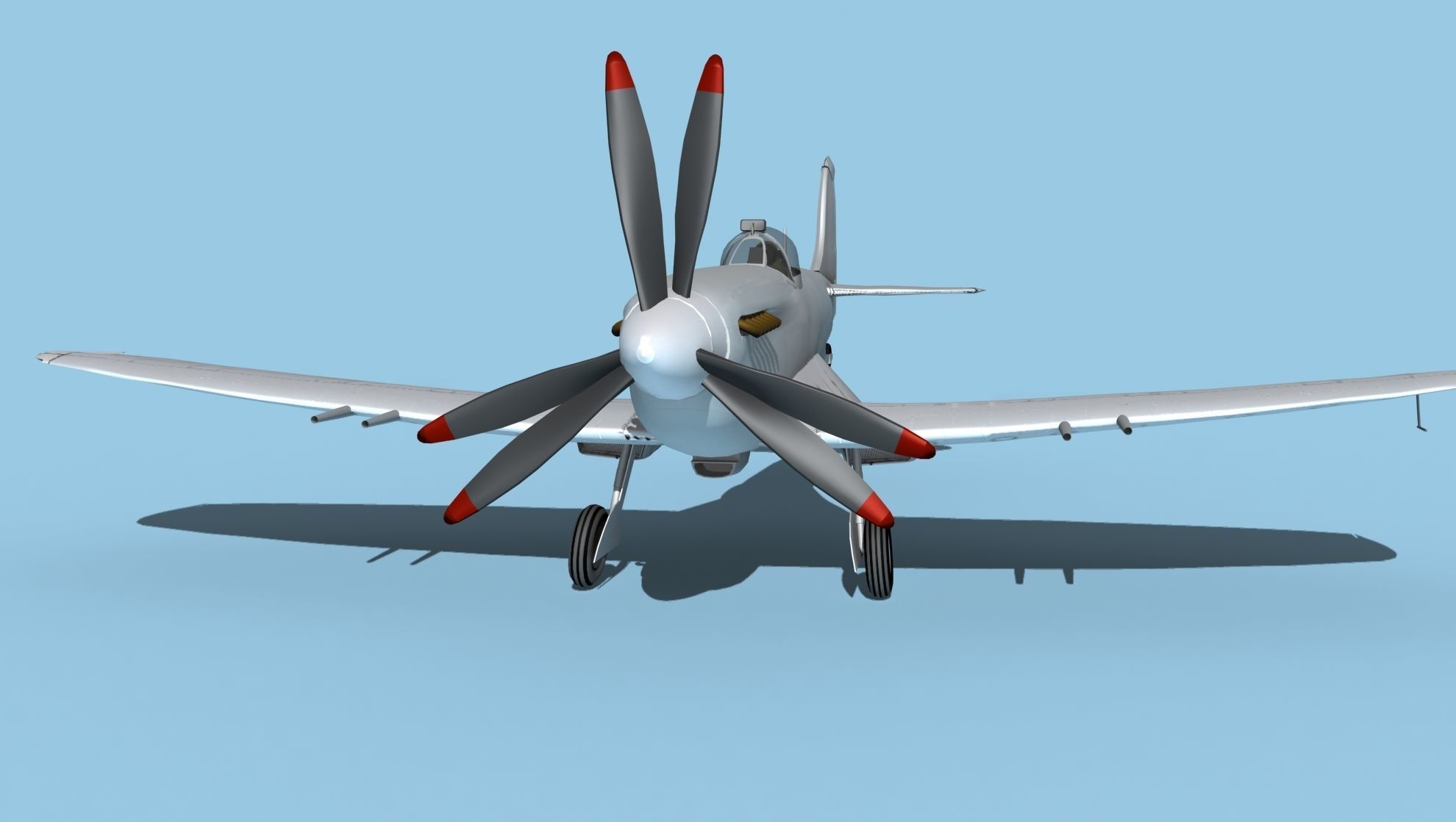 Supermarine Spitfire Mk XXIV V00 3D model animated rigged | CGTrader
