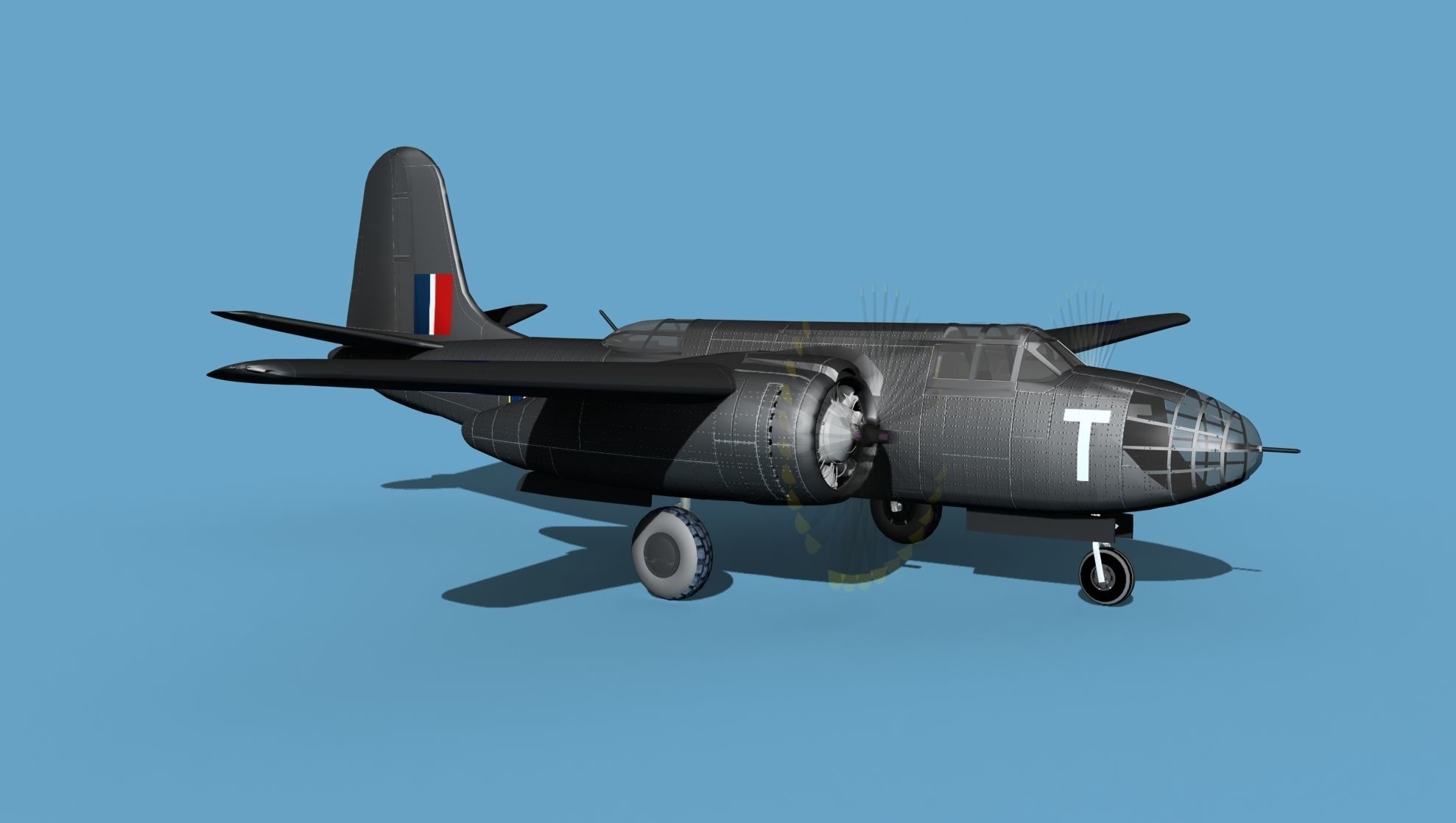 Douglas DB-7 Boston Mk I V02 RAF 3D model animated rigged | CGTrader