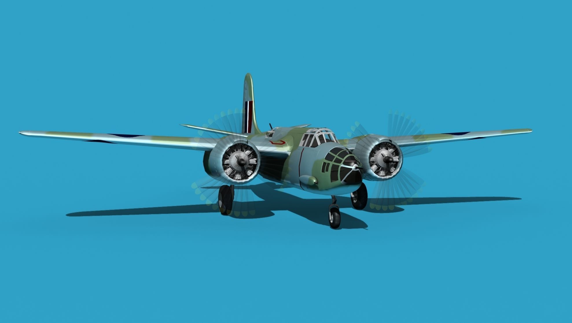 Douglas DB-7 Boston Mk II V03 RAF 3D model animated | CGTrader