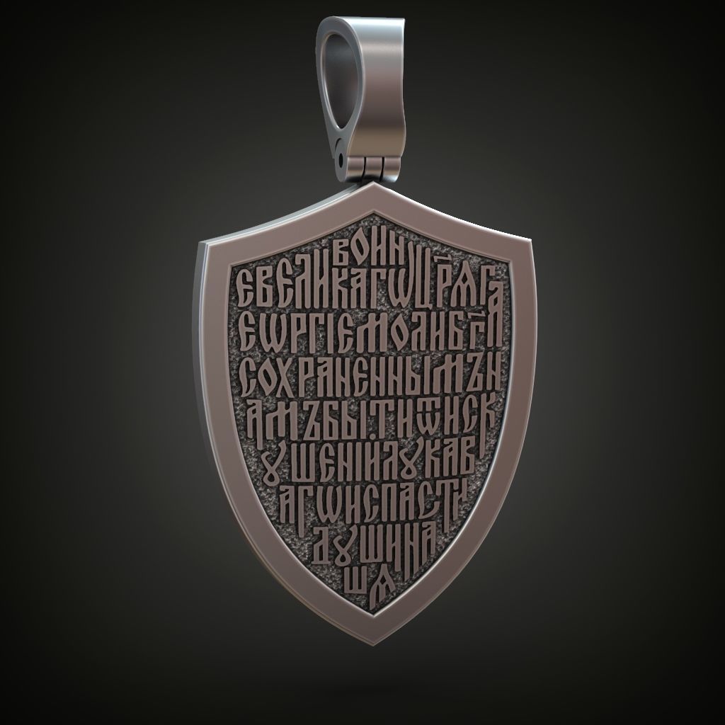 Saint George shield prayer dragon slayer rider pendant 3D model 3D ...