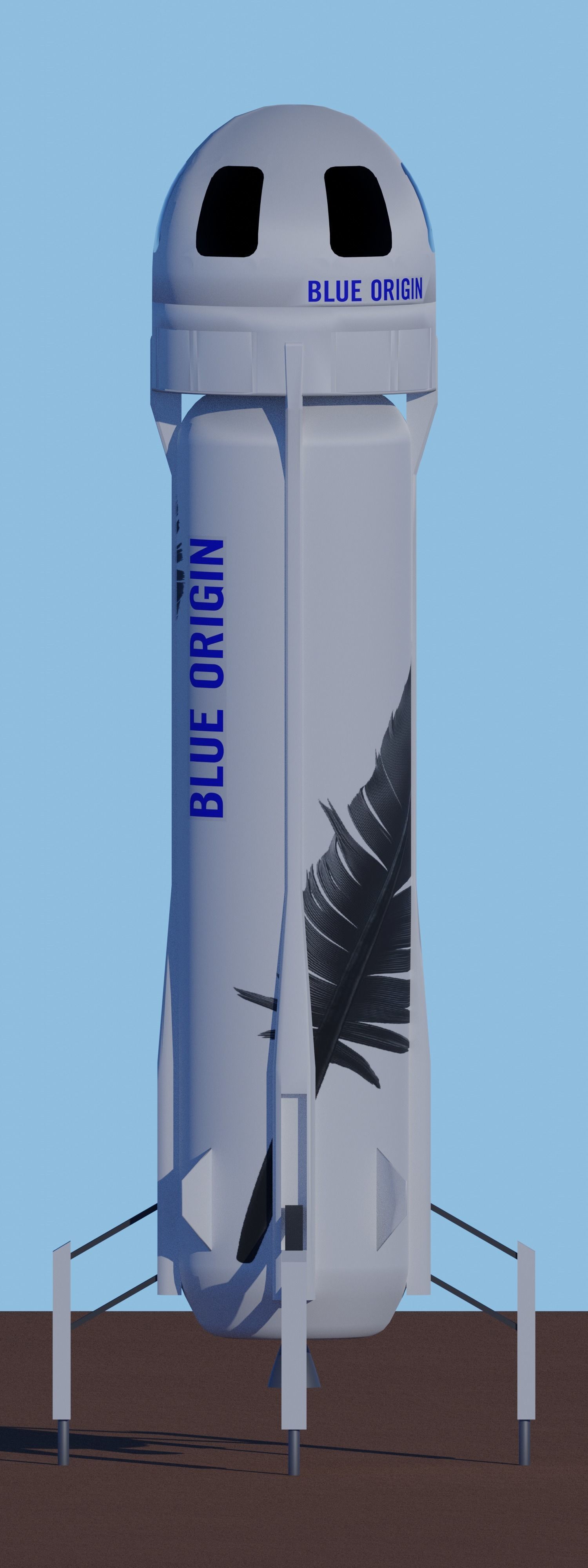 New Shepard 3D model rigged | CGTrader