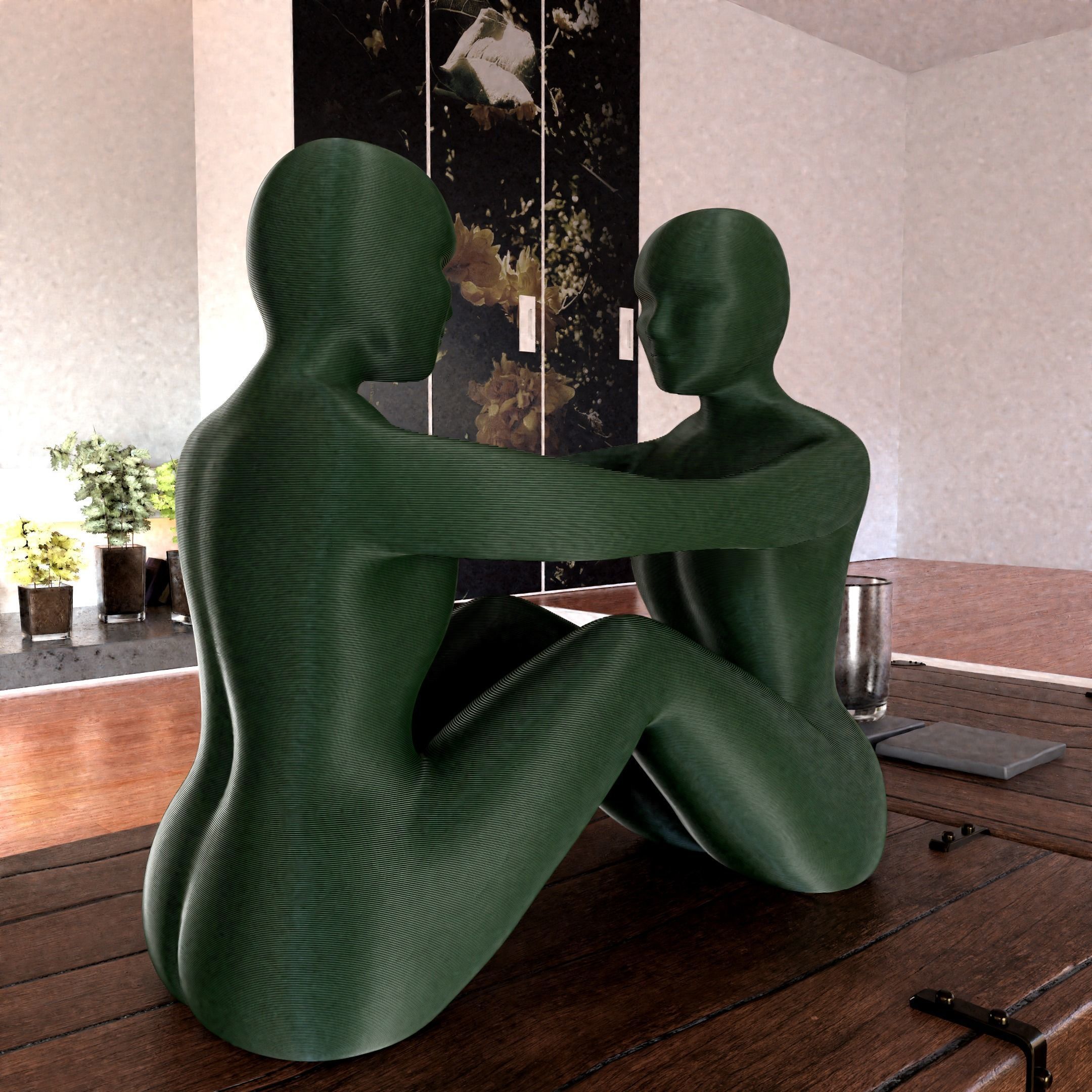 Two humans connecting 3D model 3D printable | CGTrader