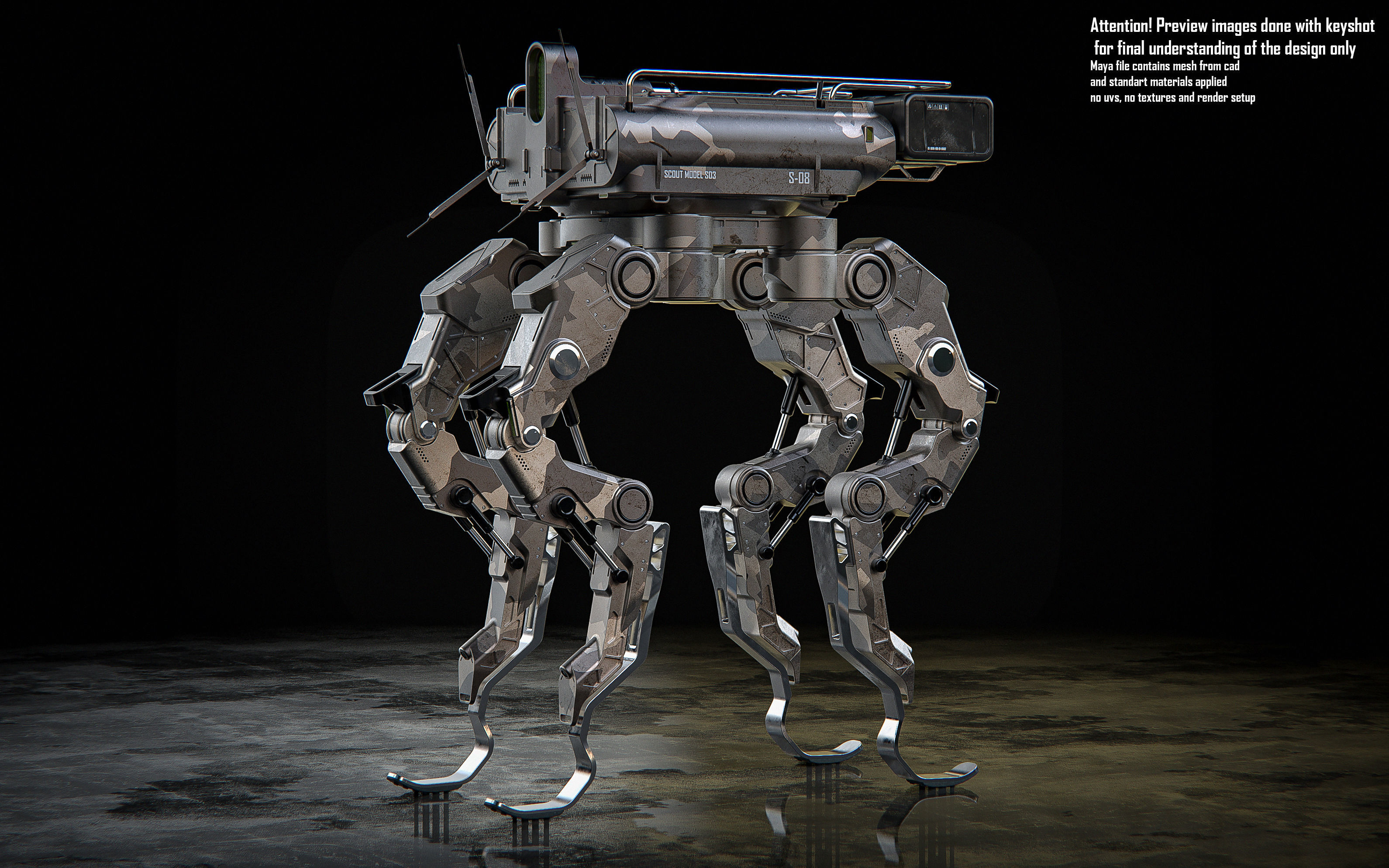 Scout Robot 3D model | CGTrader