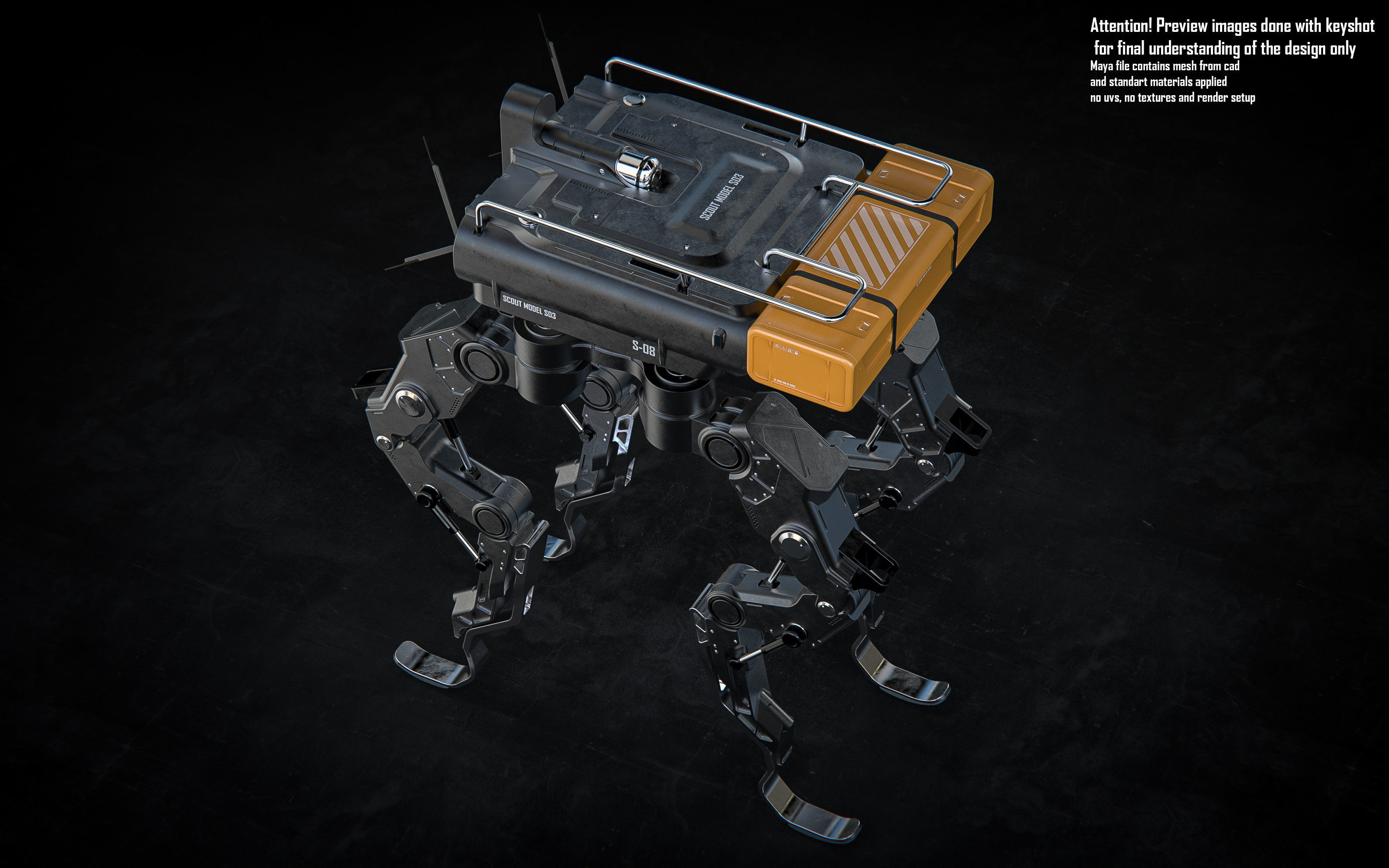 Scout Robot 3D model | CGTrader