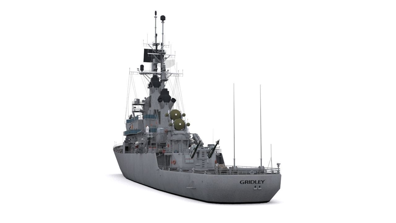 3D model CG 21 - USS Gridley VR / AR / low-poly | CGTrader