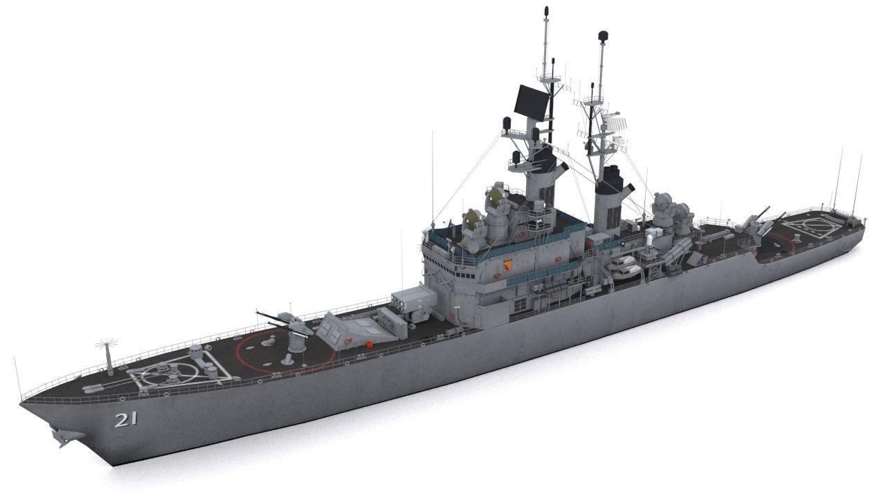 3D model CG 21 - USS Gridley VR / AR / low-poly | CGTrader