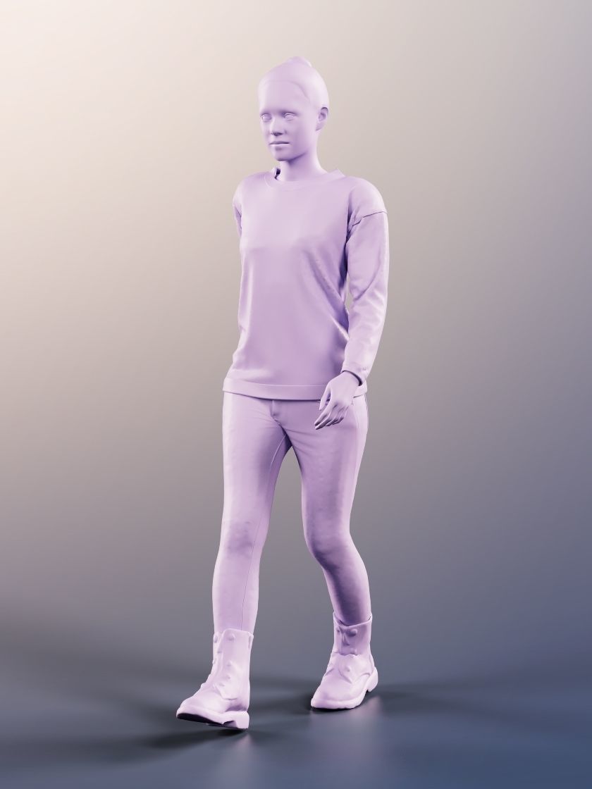 Bella 20035-02 - Animated Young Woman Walking 3D model animated | CGTrader
