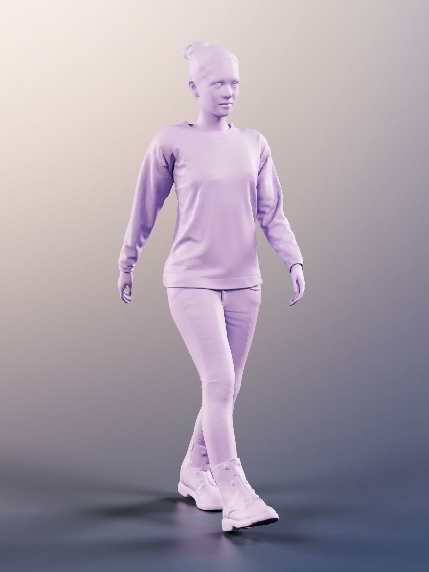 Bella 20035-02 - Animated Young Woman Walking 3D model animated | CGTrader