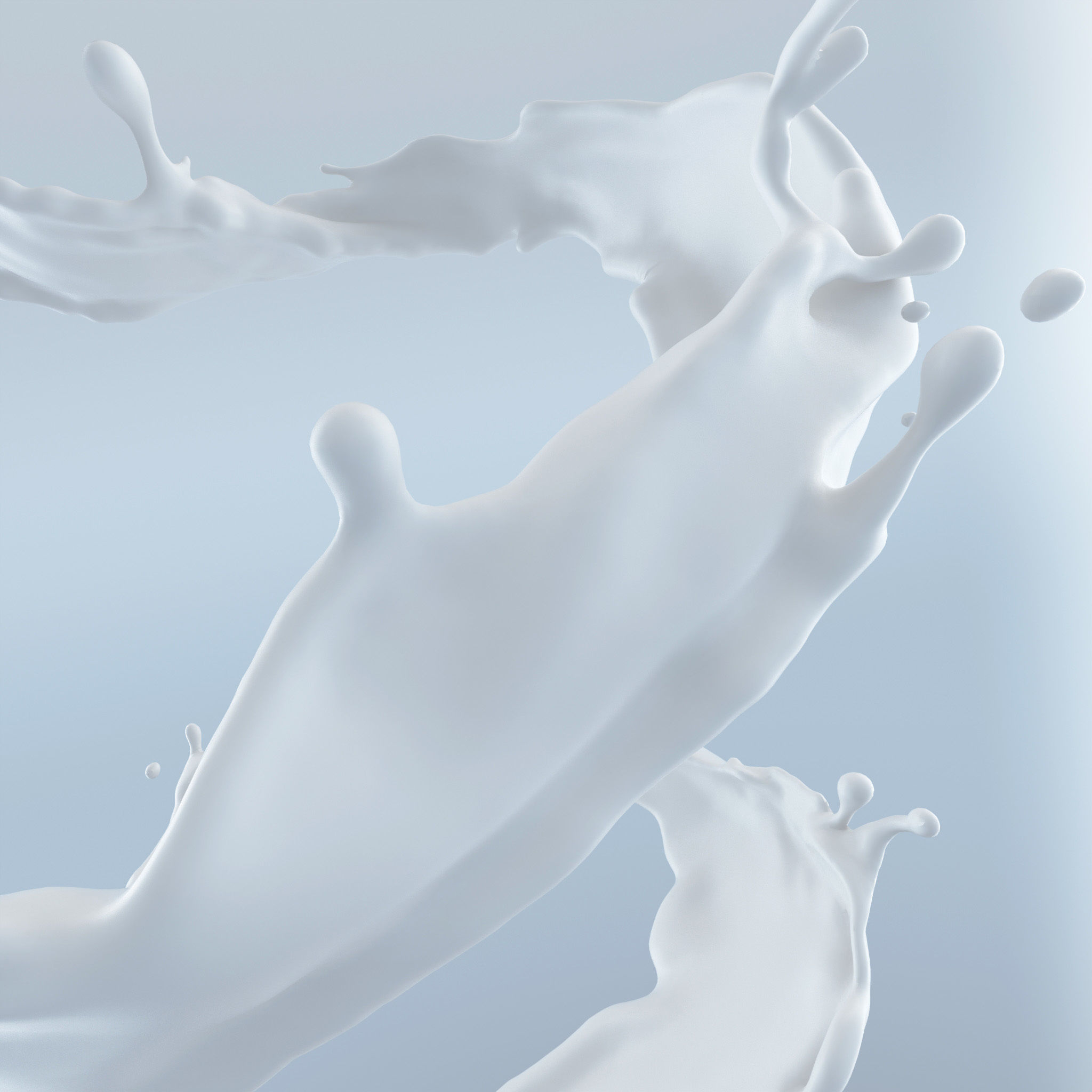 Liquid pouring into glass with swirl splash 3D model 3D model | CGTrader