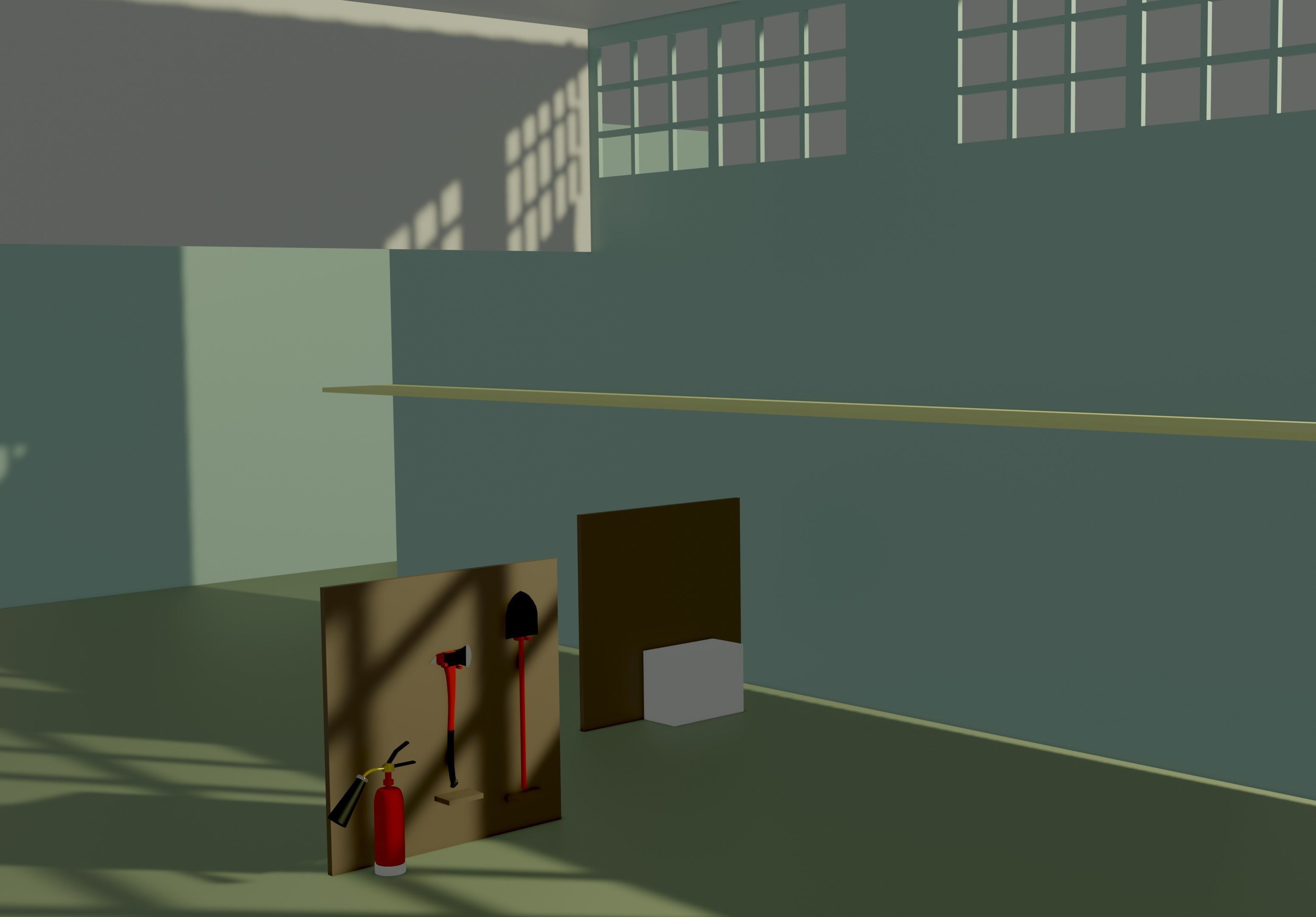 Firefight corner stand Survival Horror Reference free 3D model | CGTrader